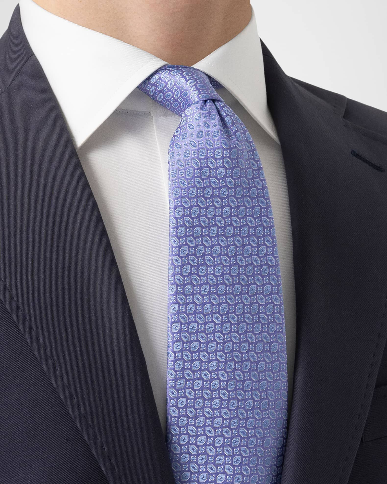 Eton Men's Geometric Woven Silk Tie | Neiman Marcus