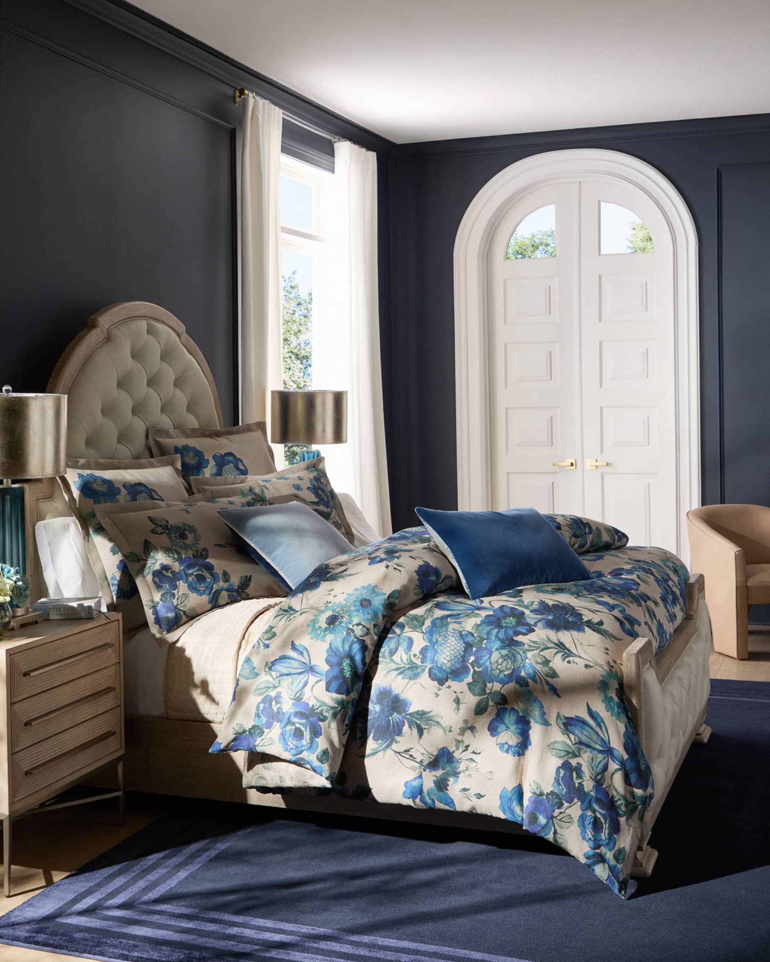 Designers Guild Hirigana Indigo Euro Sham | Neiman Marcus