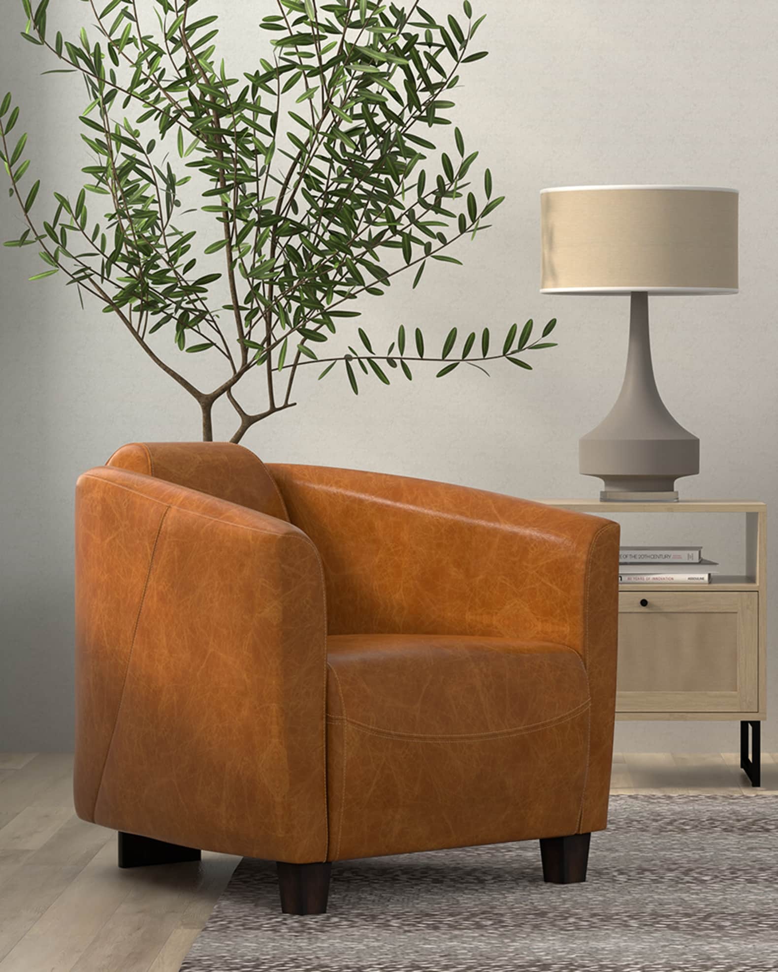 Sarreid Mandy Leather Arm Chair | Neiman Marcus