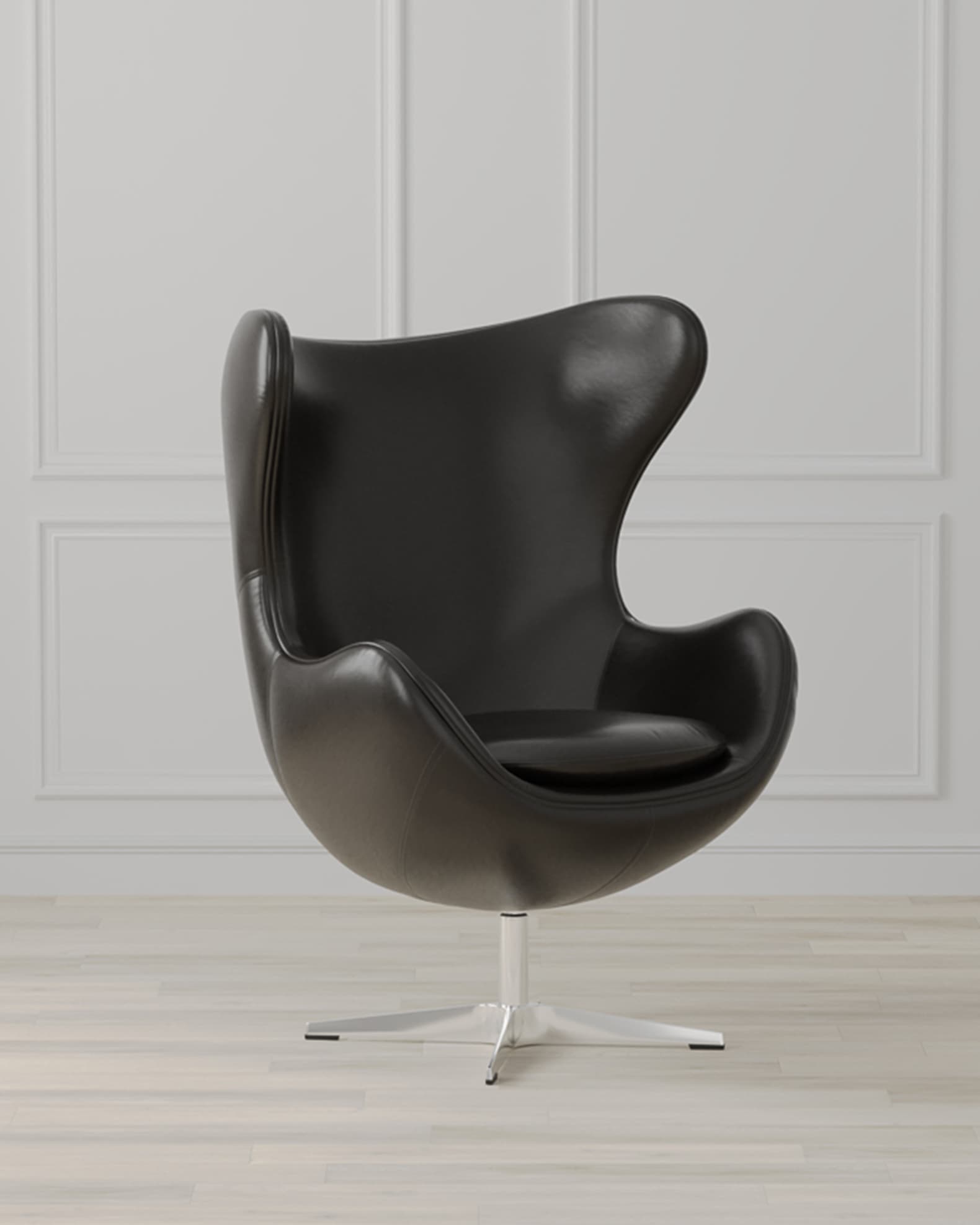 Sarreid Jacobean Leather Egg Chair | Neiman Marcus