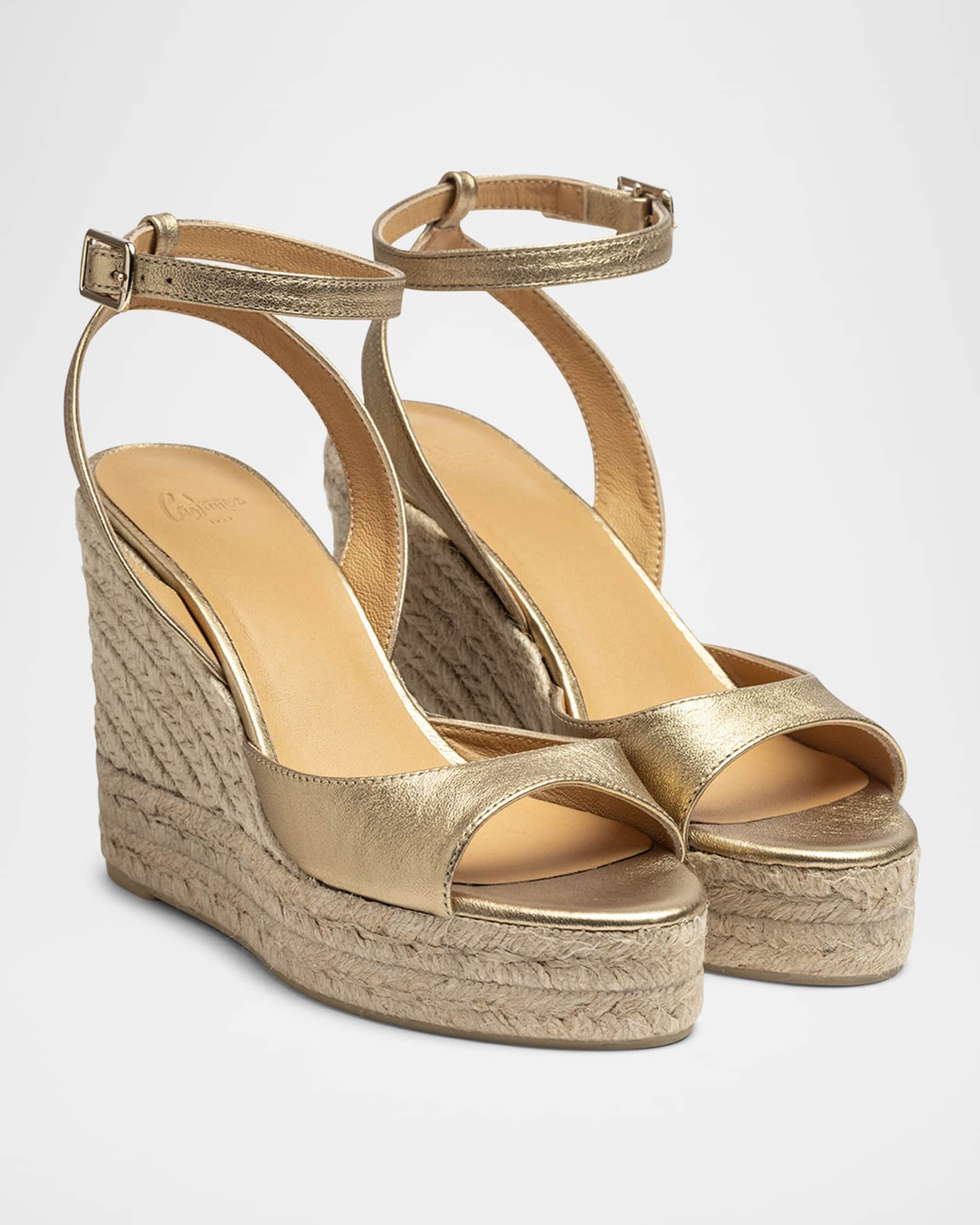 Castaner Blair Metallic Wedge Espadrille Sandals | Neiman Marcus
