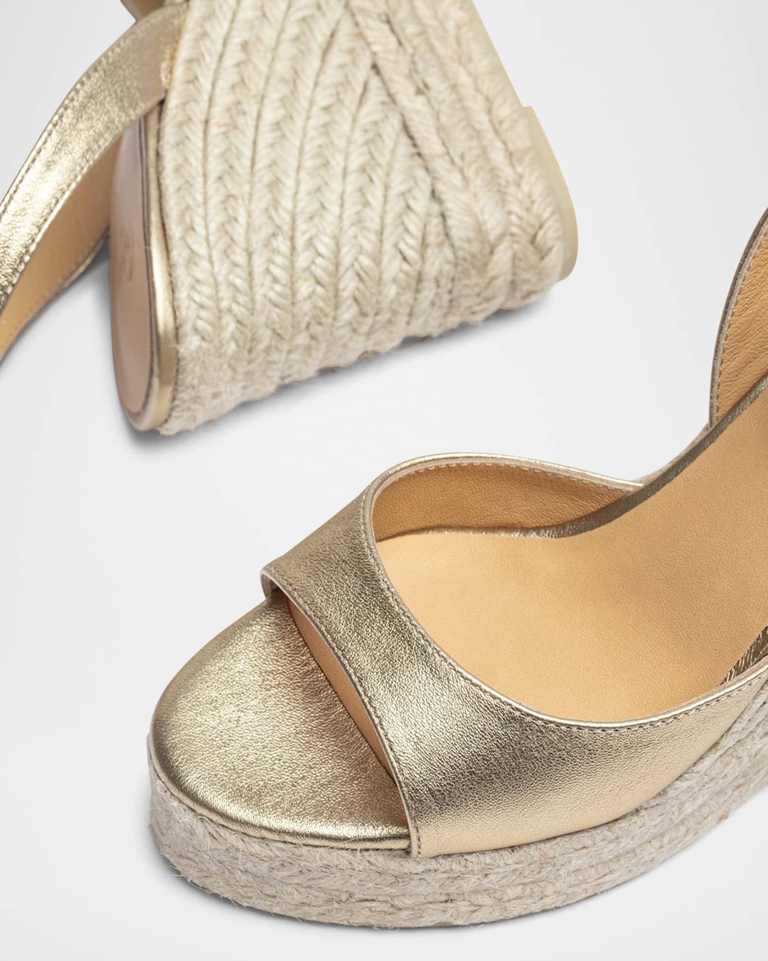 Castaner Blair Metallic Wedge Espadrille Sandals | Neiman Marcus