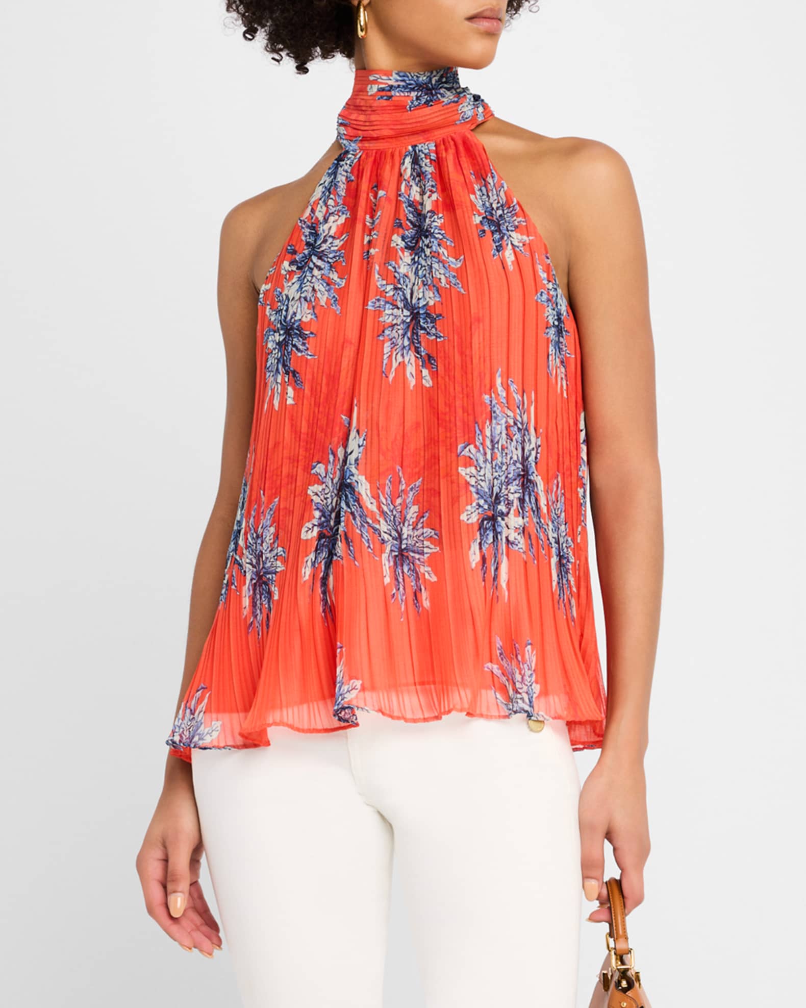 Ramy Brook Racquel Pleated Halter Top | Neiman Marcus