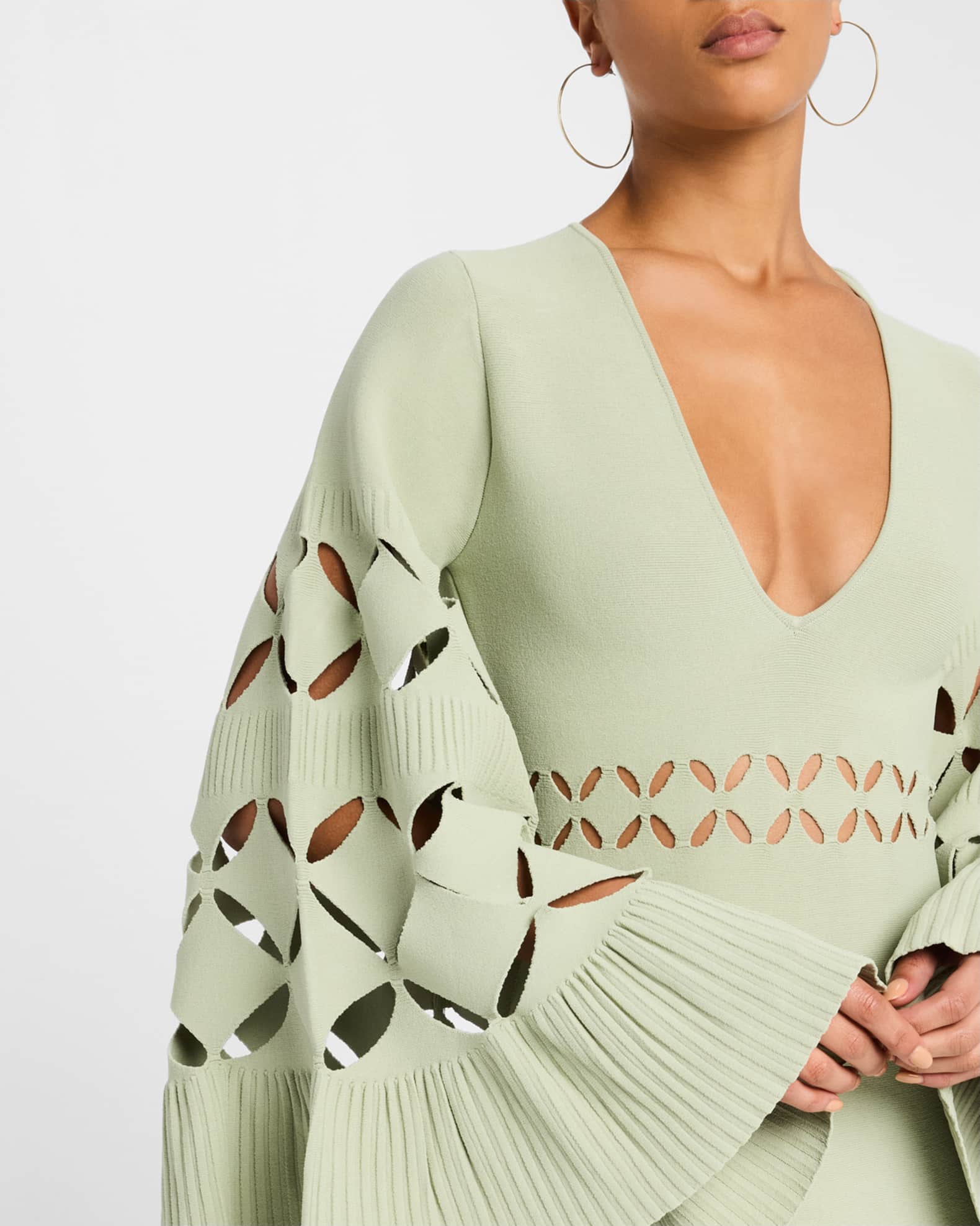 Alexis Linden Long-Sleeve Cut-Out Dress | Neiman Marcus