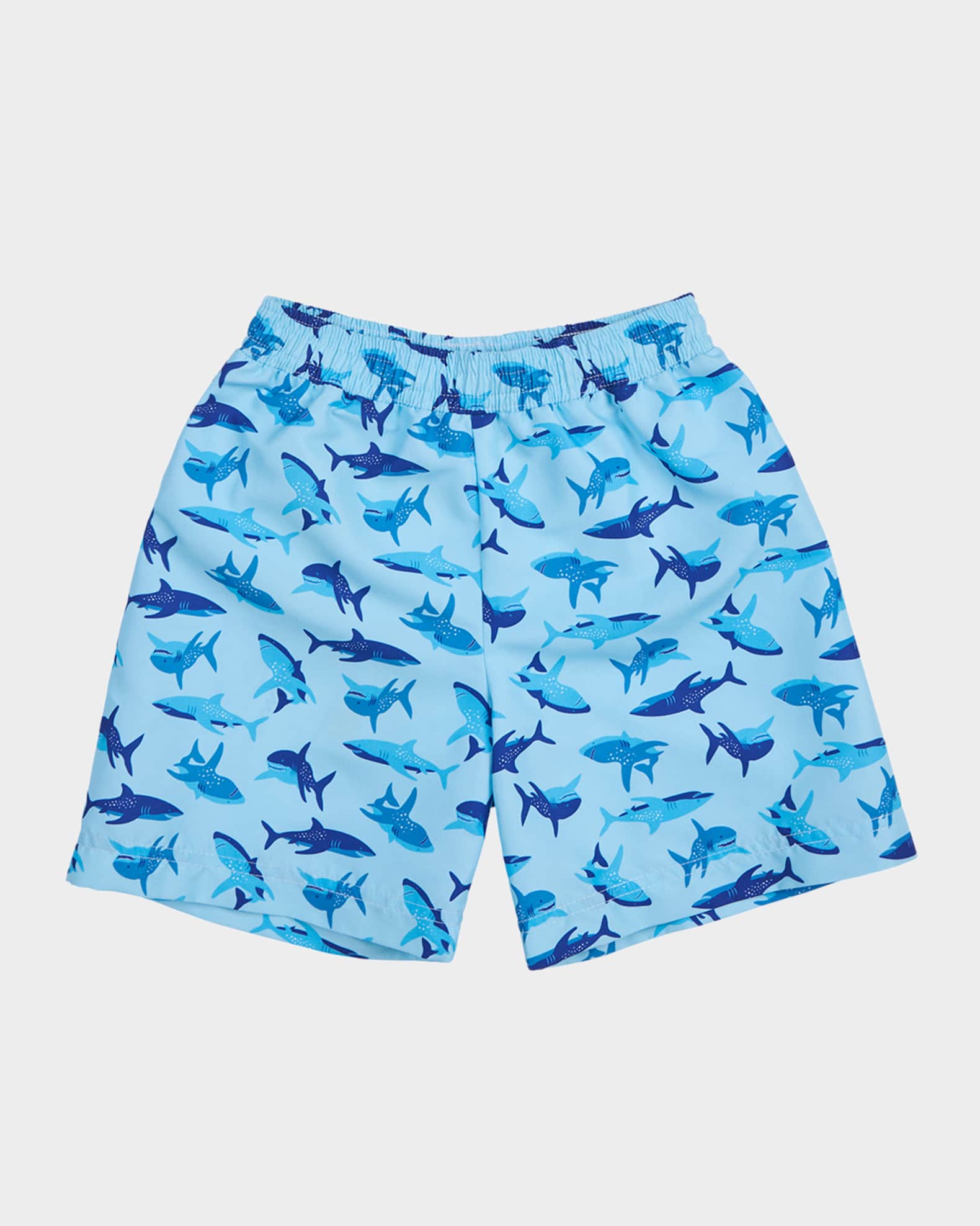 Florence Eiseman Boy's Shark-Print Swim Shorts, Size 2-4 | Neiman Marcus