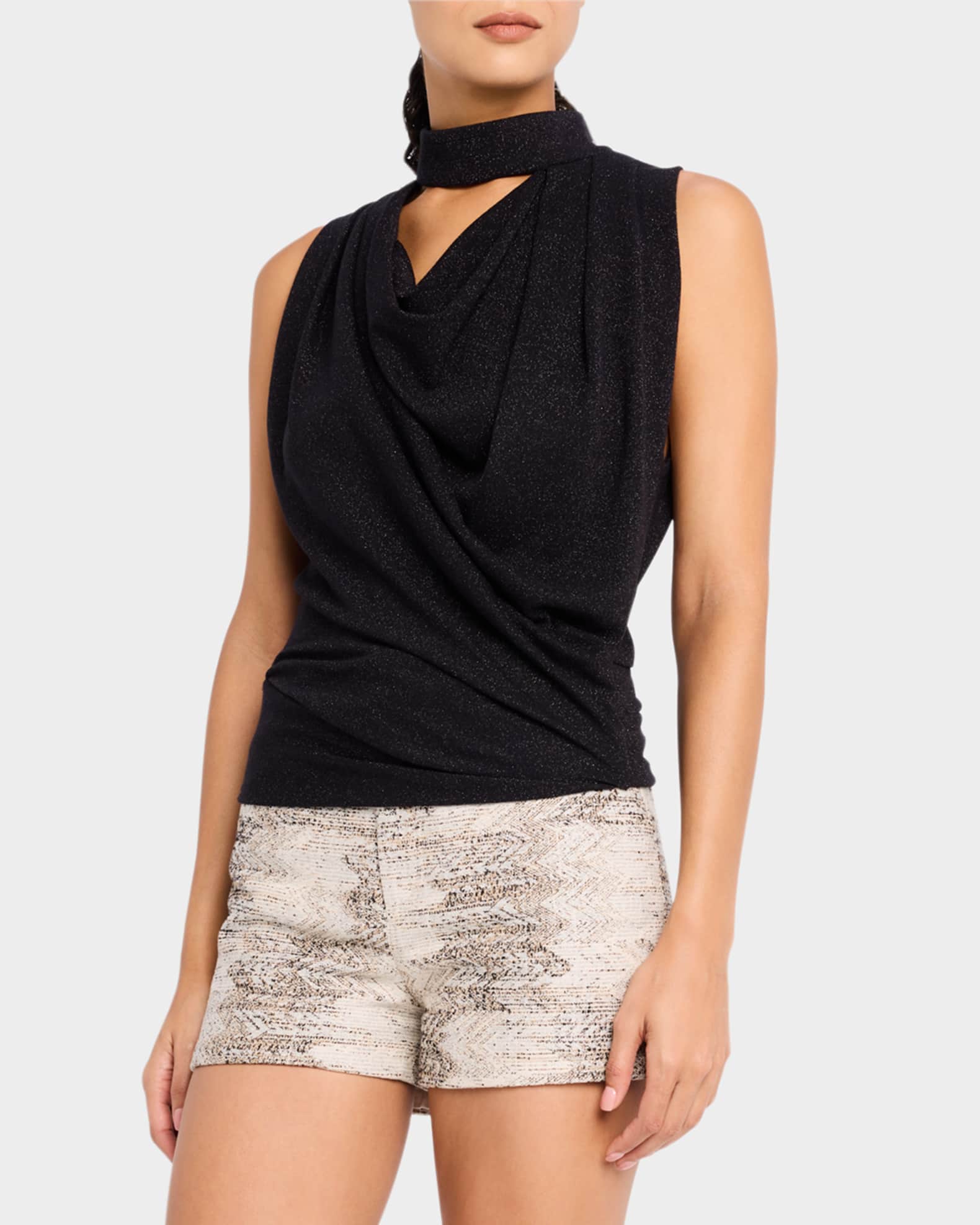 Iro Foa Sparkly Draped Top | Neiman Marcus