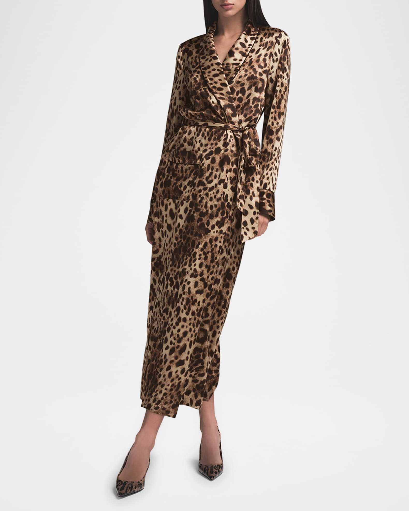 Dolce&Gabbana x SKIMS Silk Robe | Neiman Marcus
