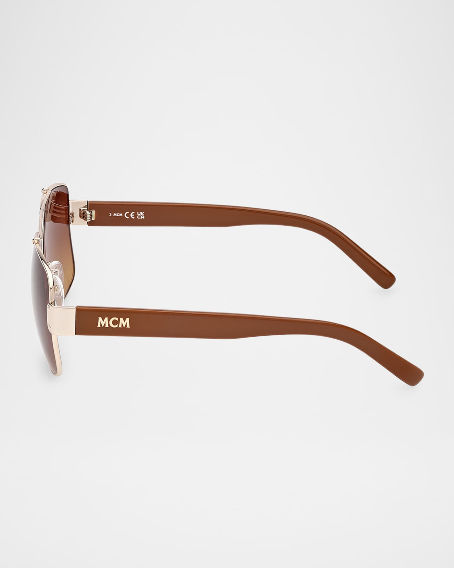 MCM Men's MW0008M Metal Double-Bridge Square Sunglasses | Neiman Marcus