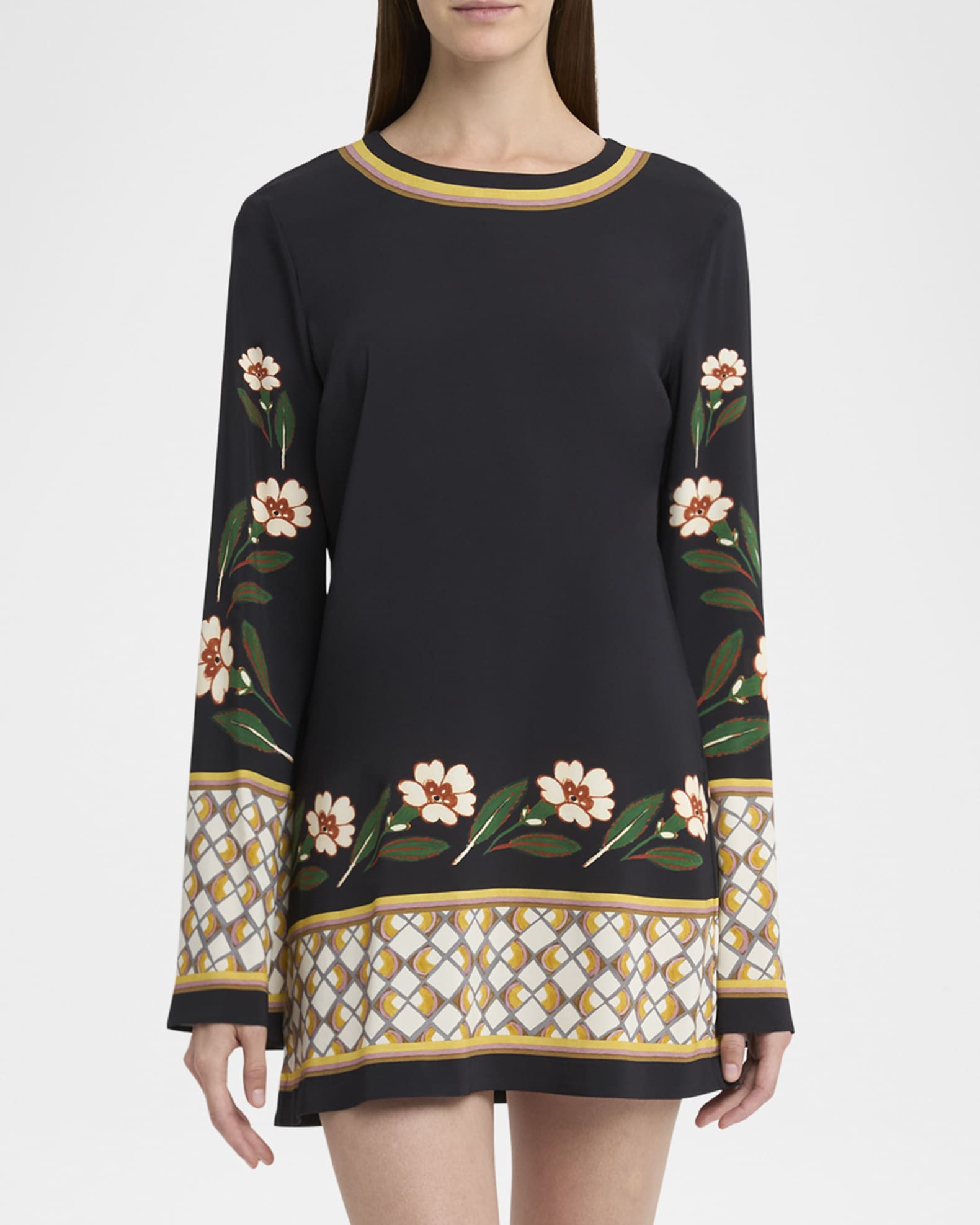 La DoubleJ Supremes-Print Mini Swing Dress | Neiman Marcus