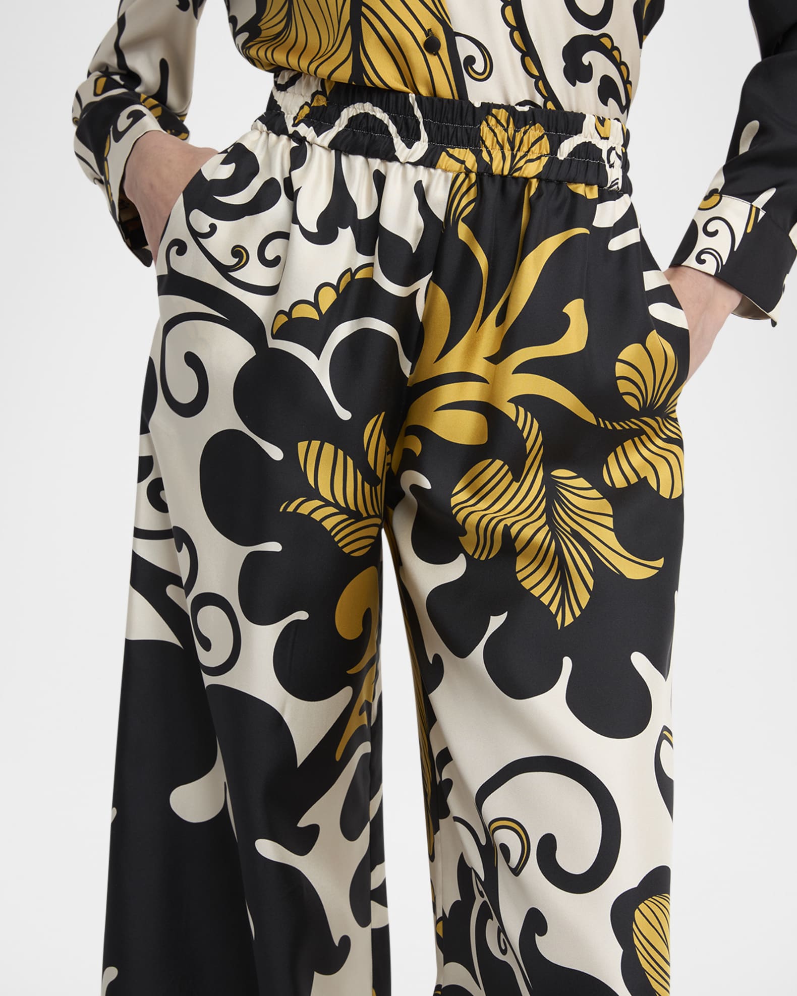 La DoubleJ Marea-Print Wide-Leg Pull-On Palazzo Pants | Neiman Marcus