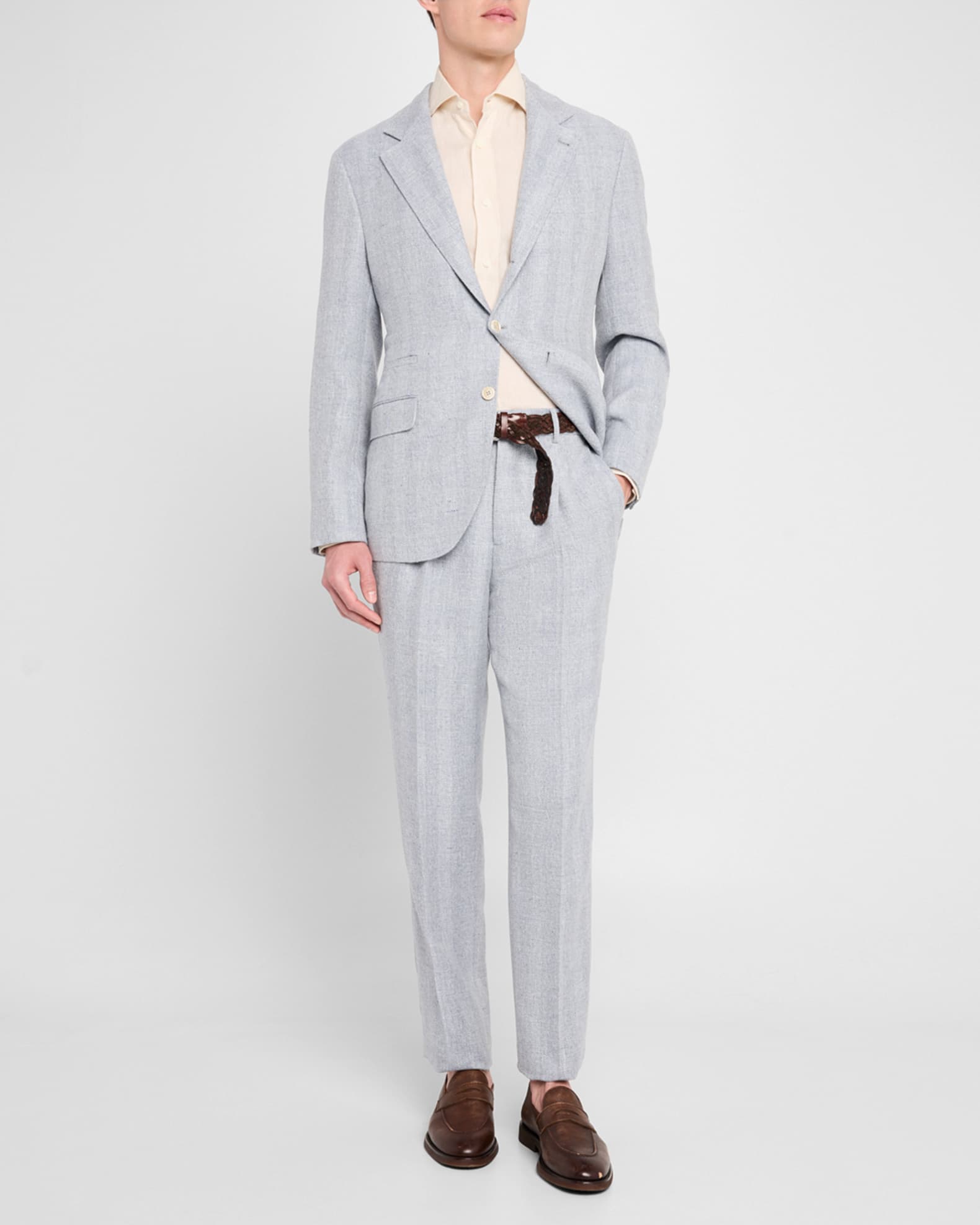 Brunello Cucinelli Men's Cavallo Chevron Suit | Neiman Marcus