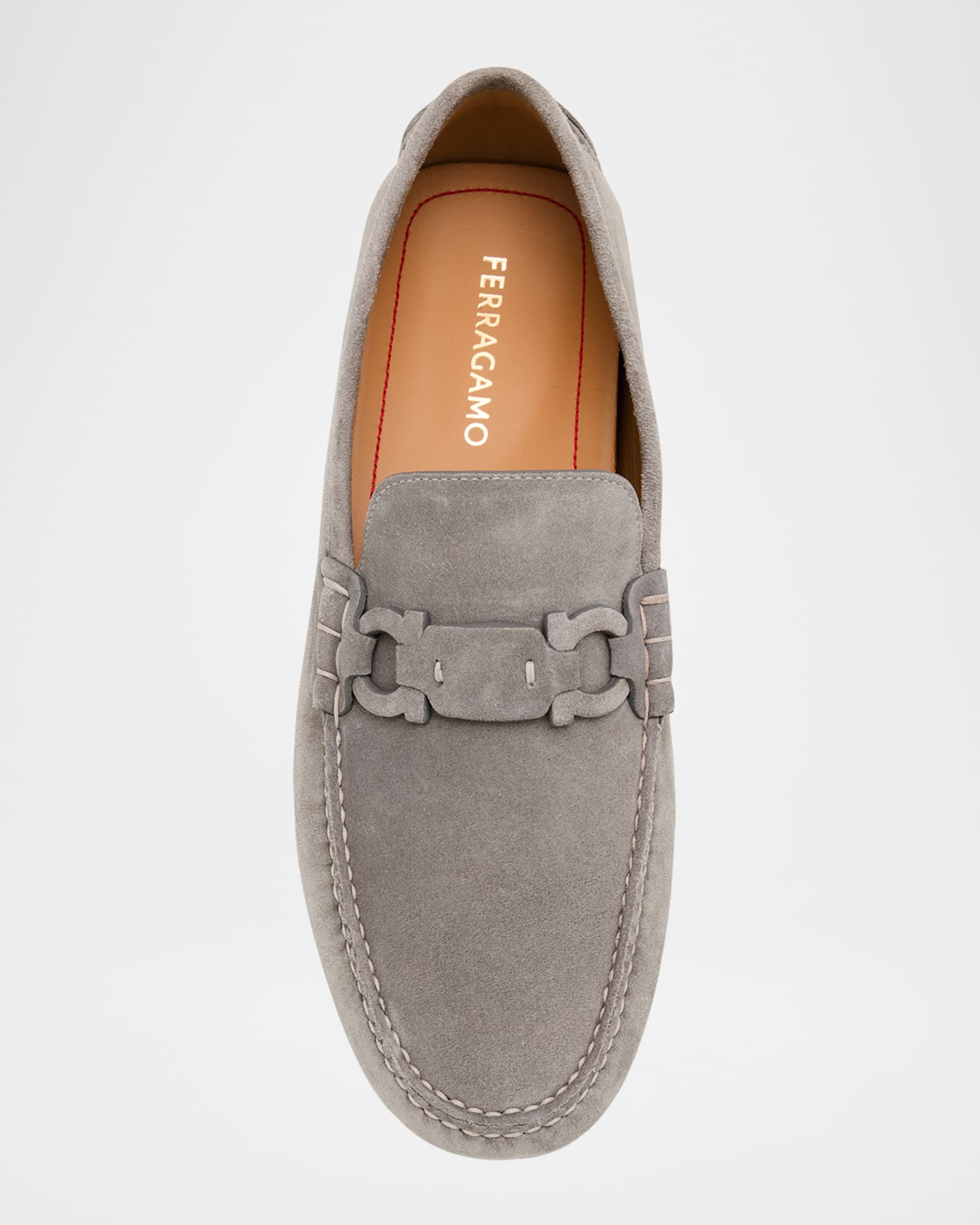 Ferragamo Men's Byte Suede Driving Shoes | Neiman Marcus