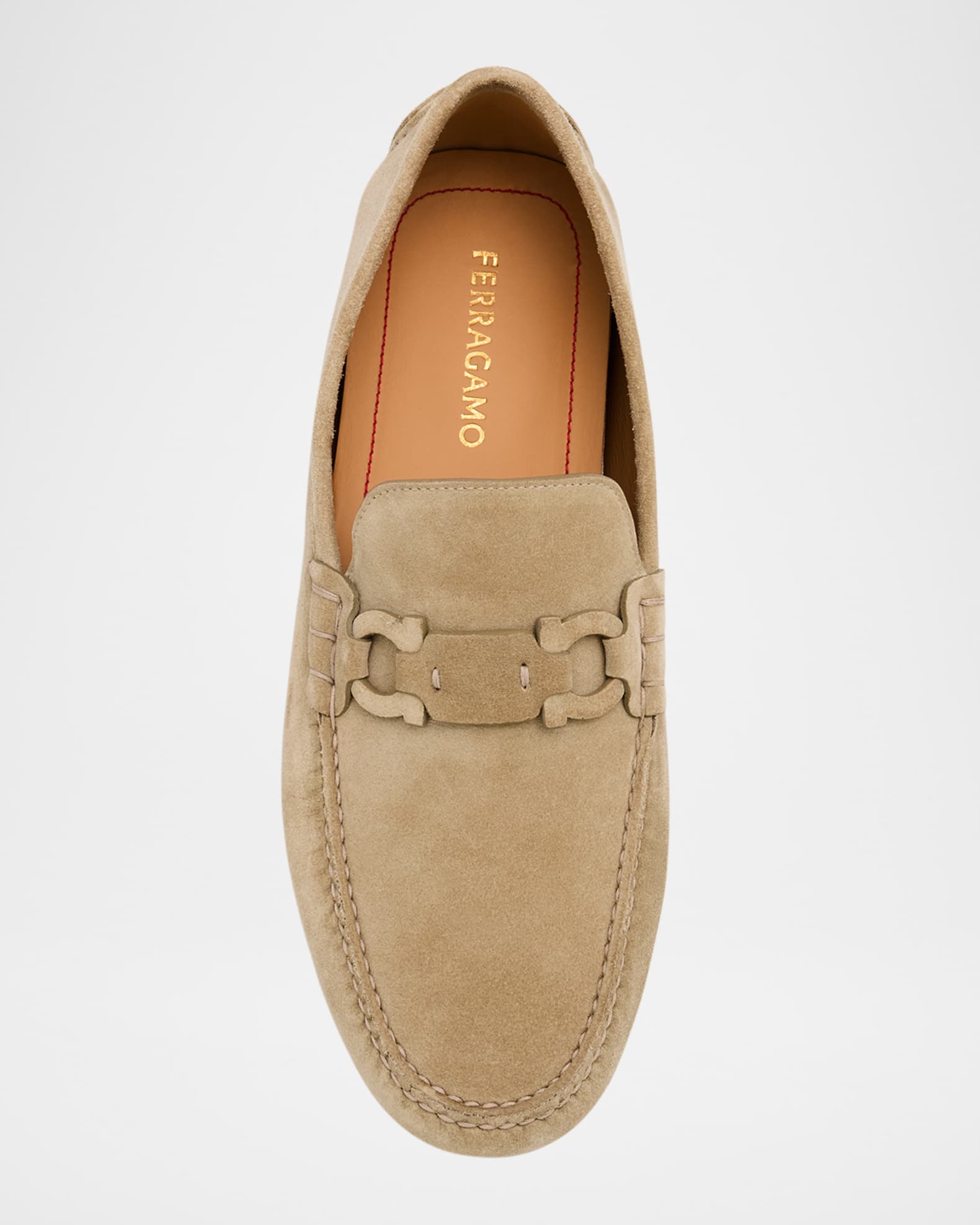 Ferragamo Men's Byte Suede Driving Shoes | Neiman Marcus
