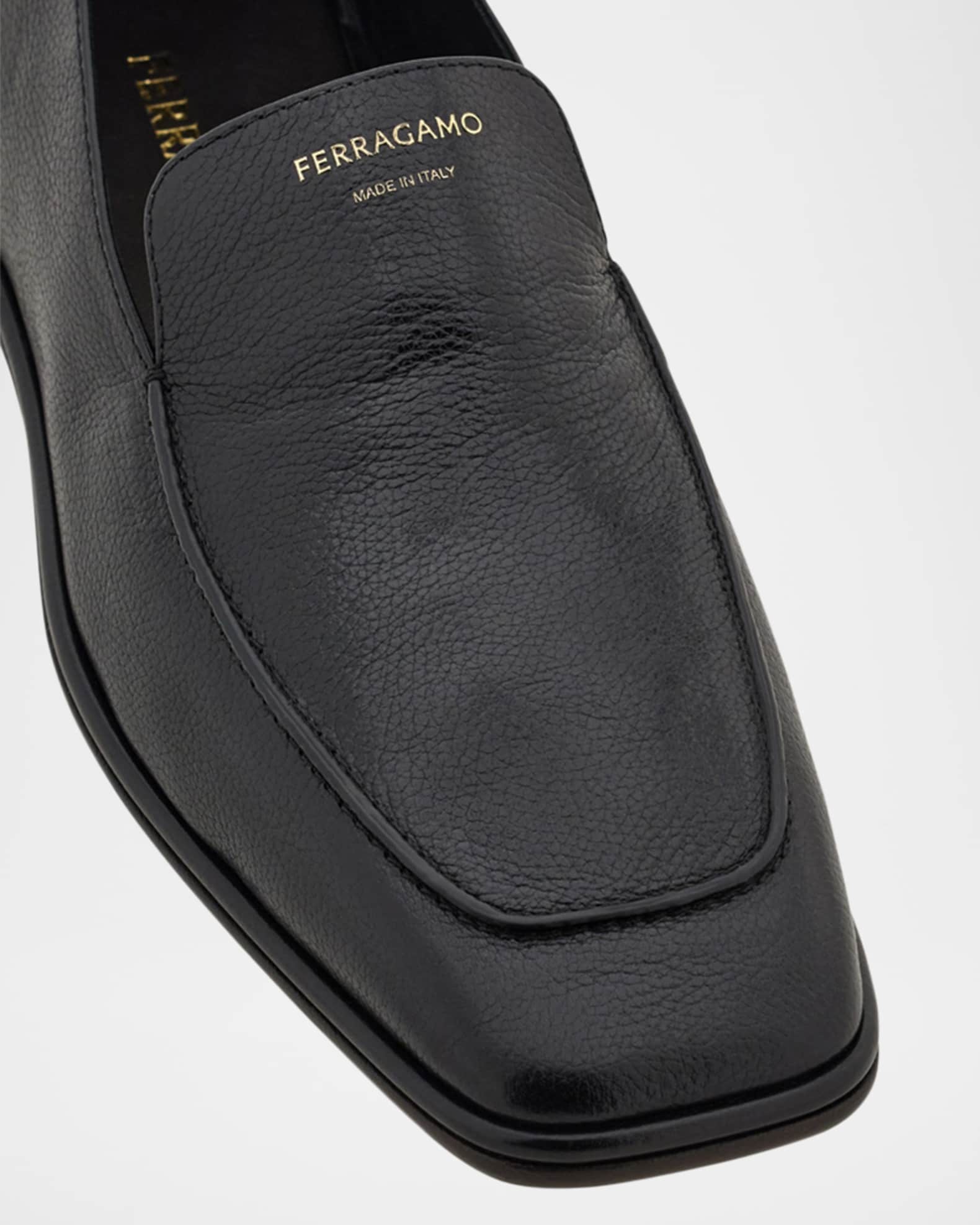 Ferragamo Men's Brian Leather Square-Toe Venetian Loafers | Neiman Marcus