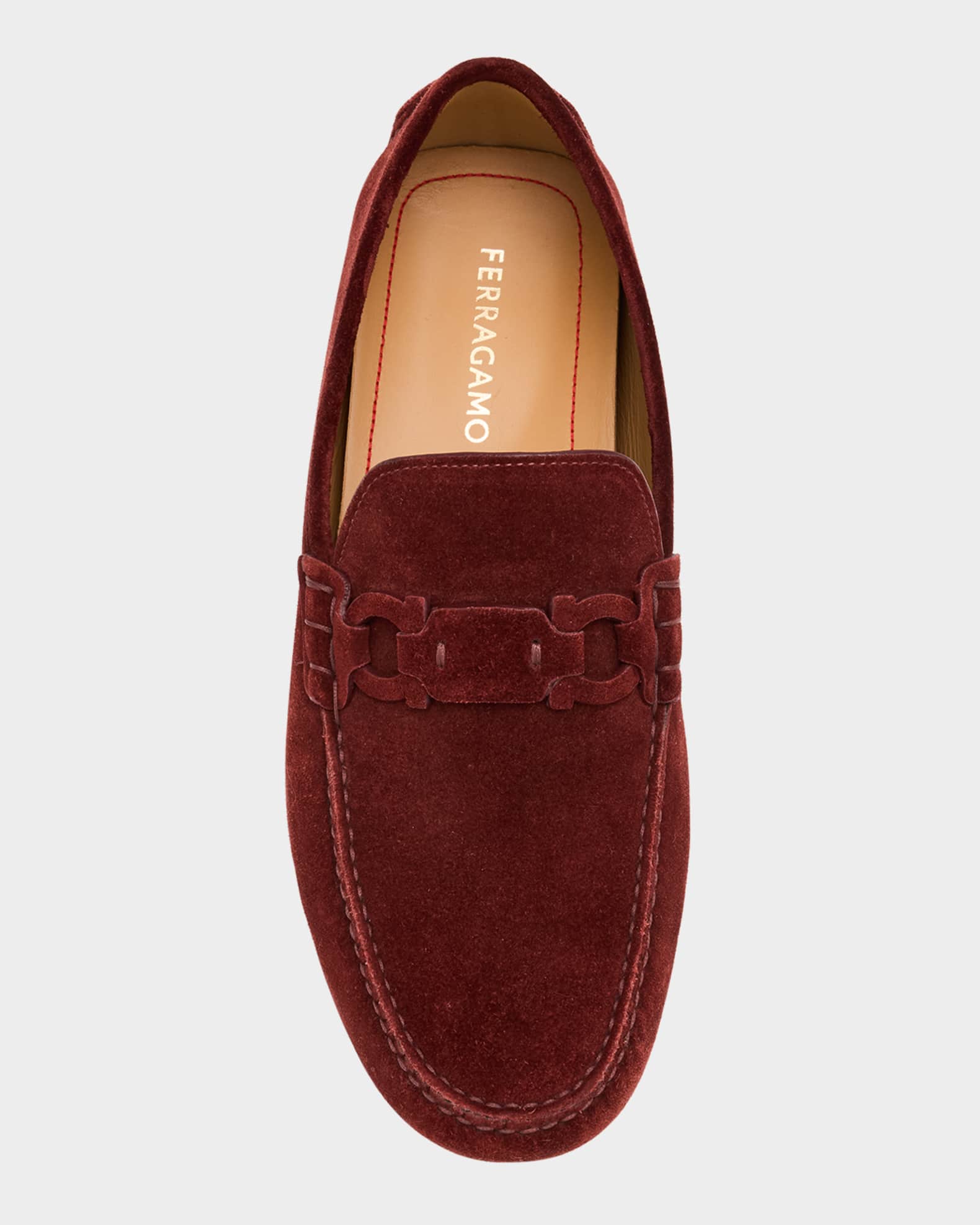 Ferragamo Men's Byte Suede Driving Shoes | Neiman Marcus
