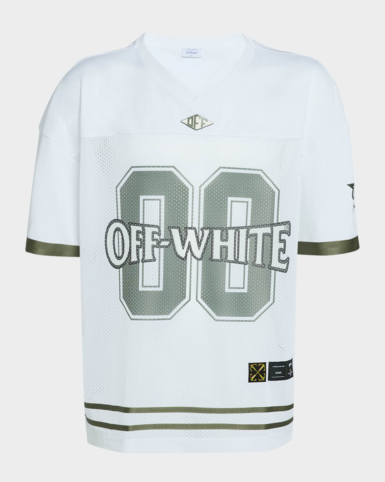 Off-White Men's 00 Mesh Football Shirt | Neiman Marcus