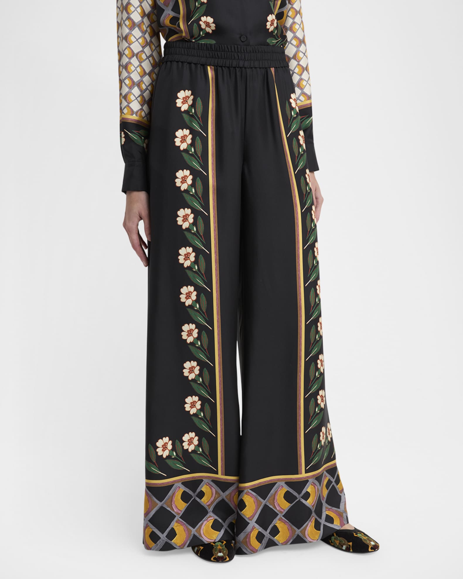 La DoubleJ Daze-Print Wide-Leg Palazzo Pants | Neiman Marcus