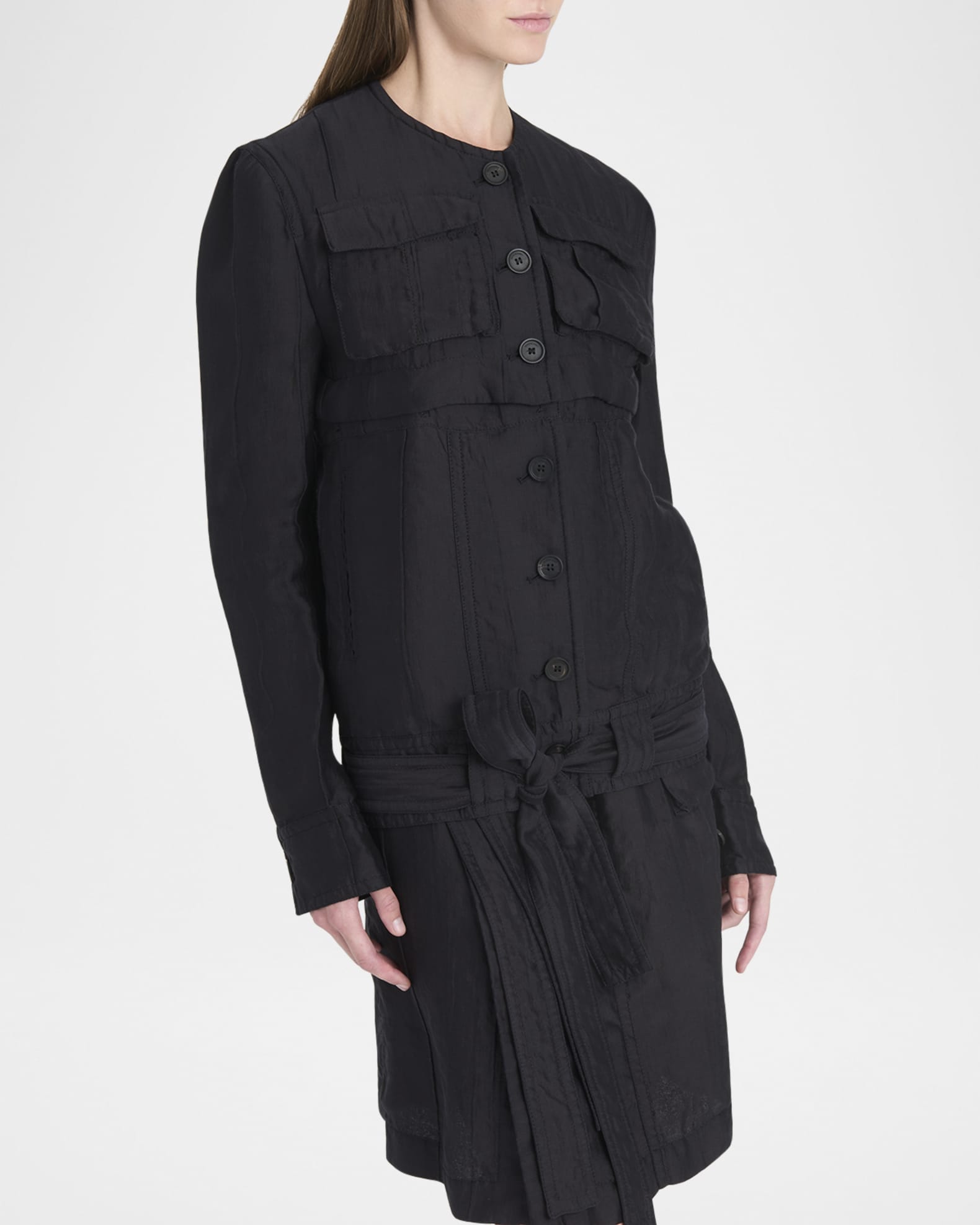 Ferragamo Triple Silk Organdie Transformable Jacket | Neiman Marcus