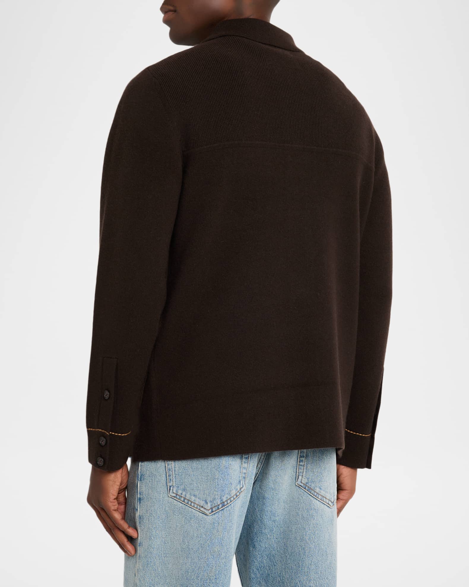 Guest in Residence Men's Cashmere Topstitch Work Jacket | Neiman Marcus