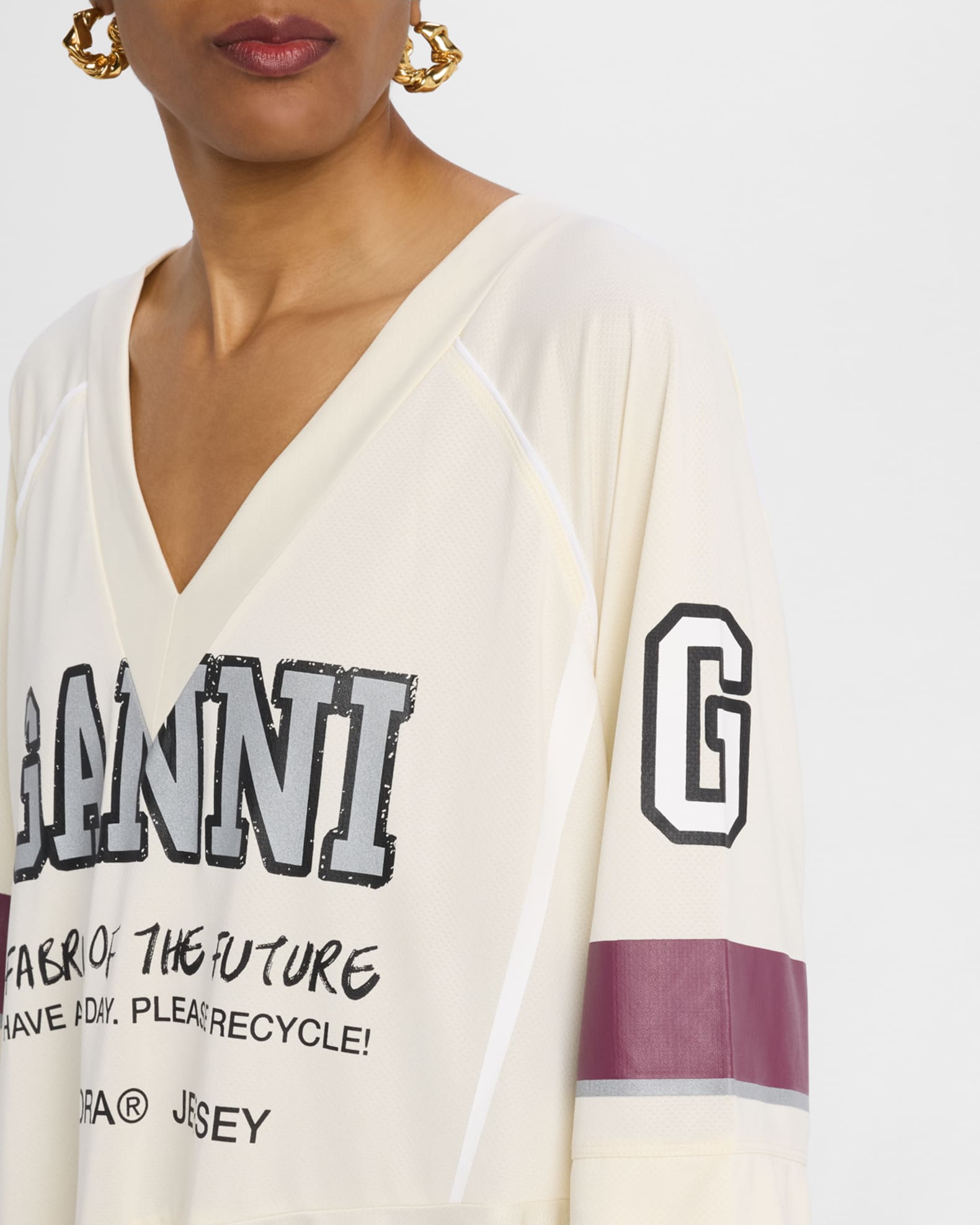 Ganni Oversized Jersey Mini Dress | Neiman Marcus