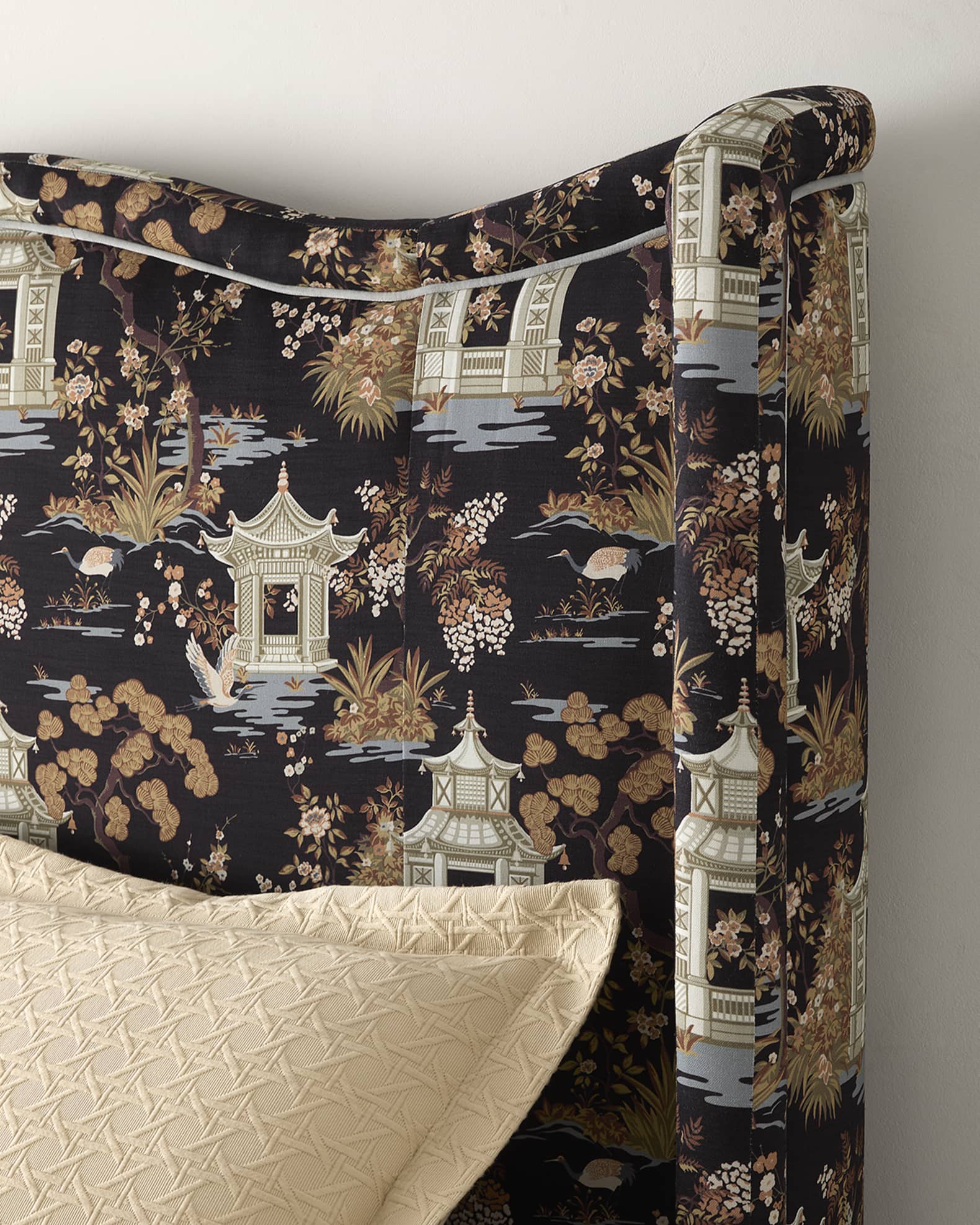 Kingston Wingback Queen Bed | Neiman Marcus