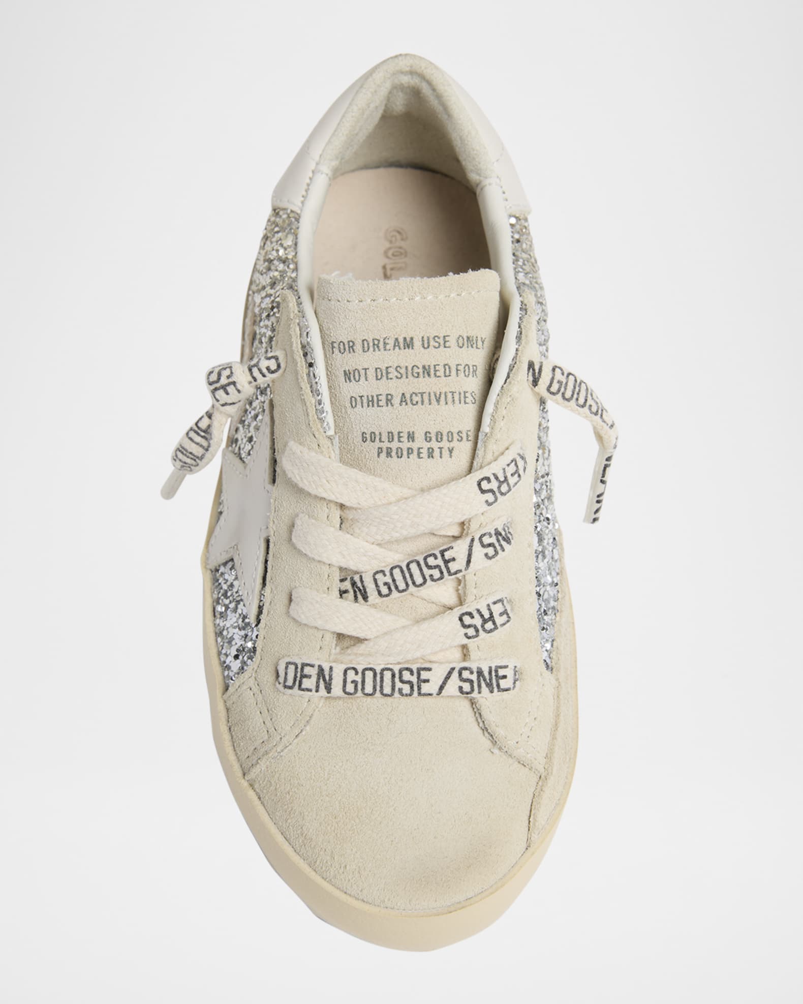 Golden Goose Girl's Super Star Glitter Leather Low-Top Sneakers, Baby ...