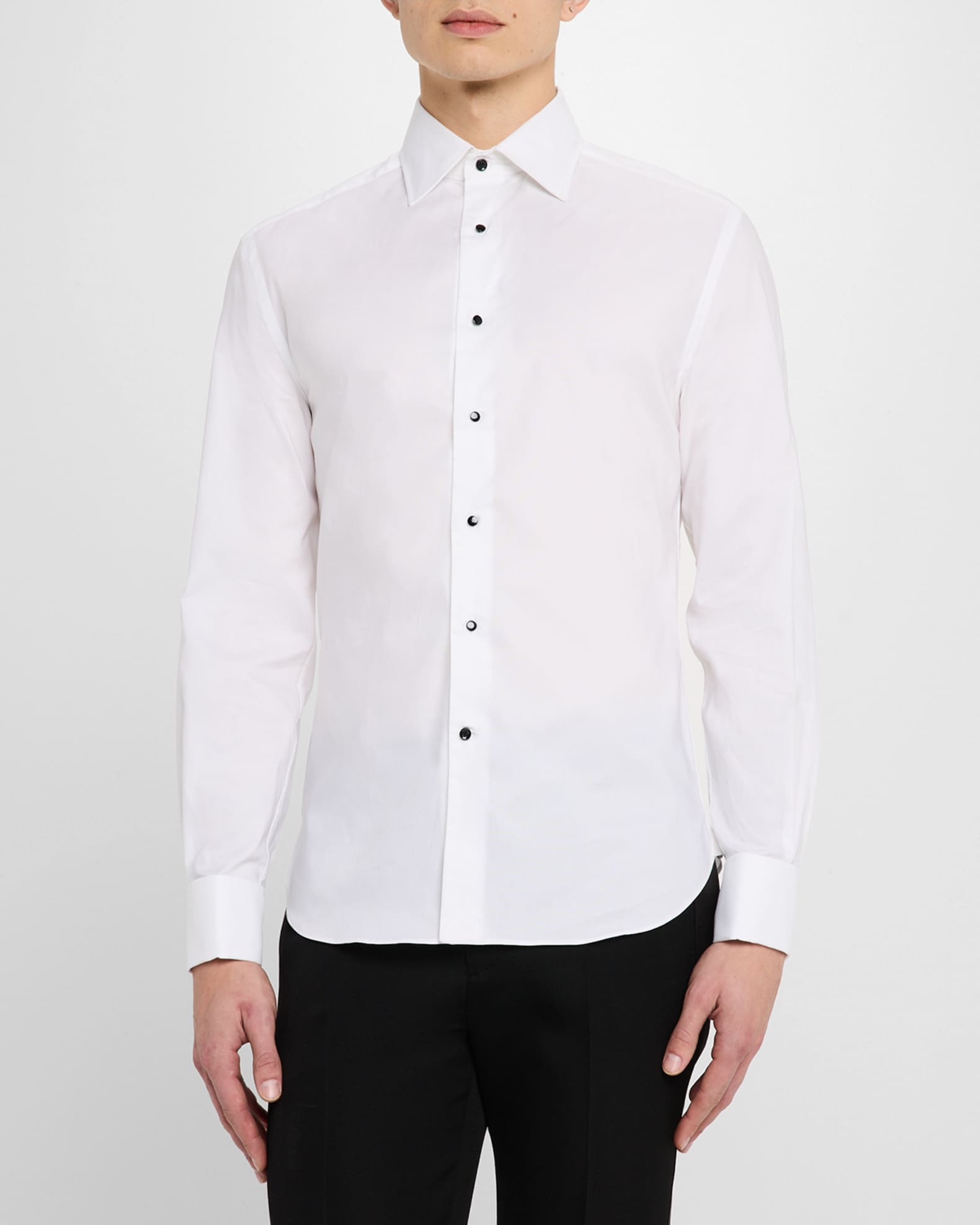 Brunello Cucinelli Men's Cotton French-Cuff Dress Shirt | Neiman Marcus