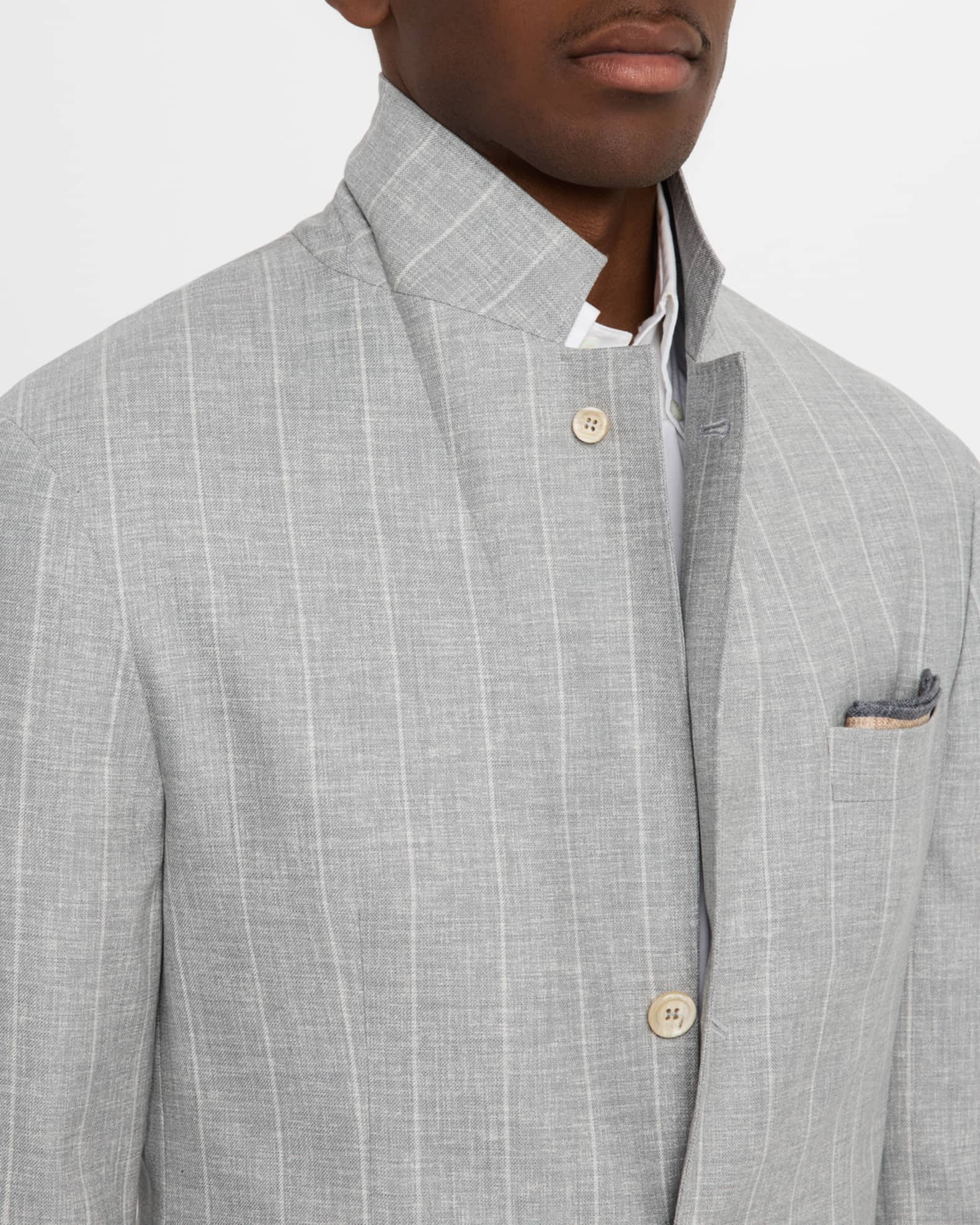 Brunello Cucinelli Men's Wool Chalk Stripe Two-Piece Suit | Neiman Marcus