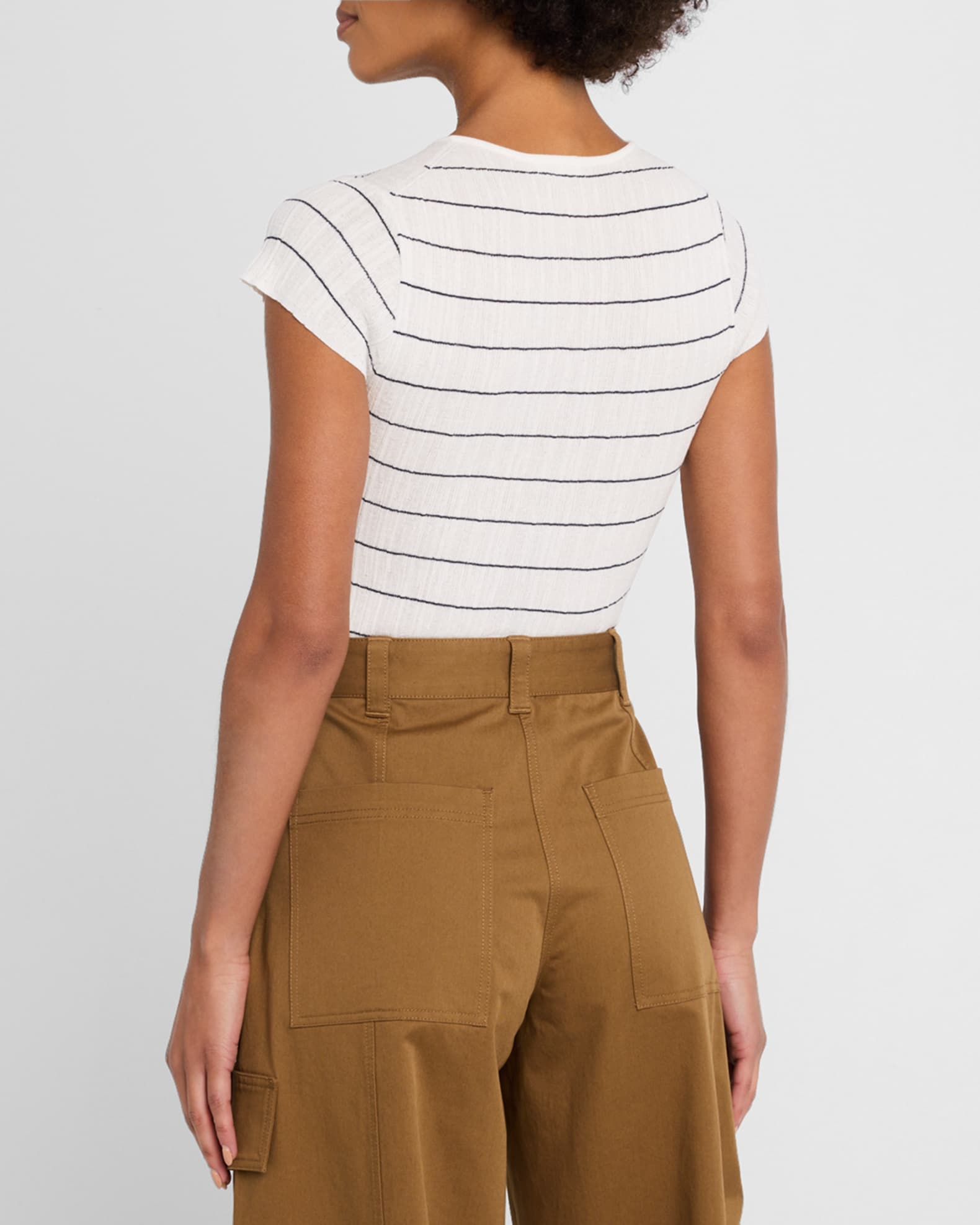 Sam Stripe Crewneck Tee | Neiman Marcus