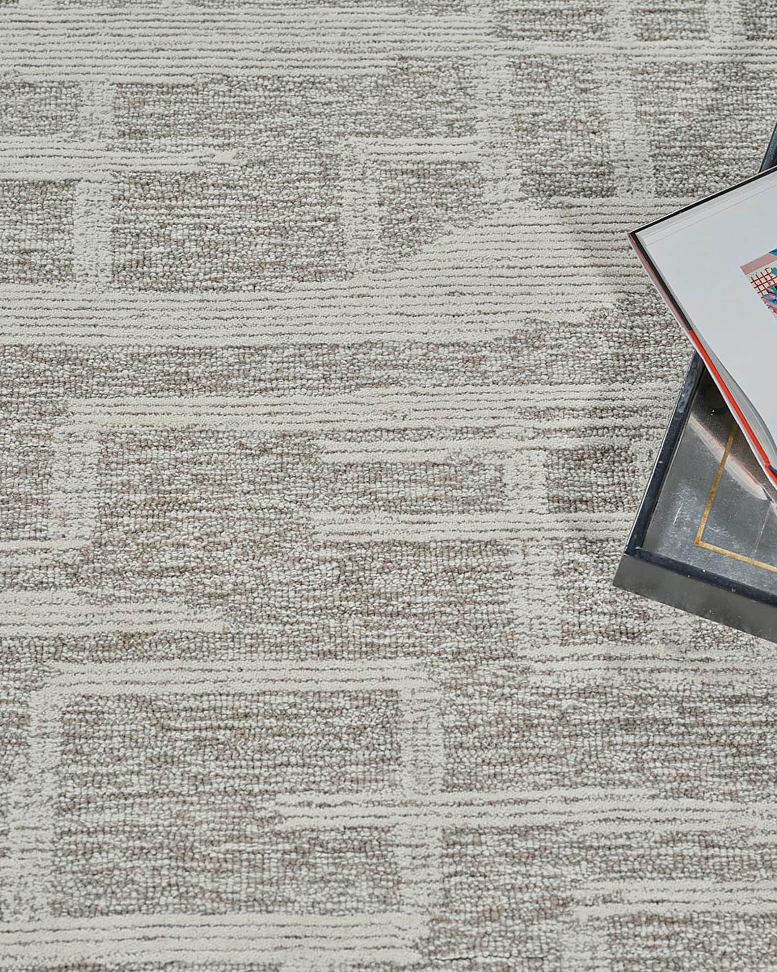 Park City Hand-Tufted Gray/Ivory Rug | Neiman Marcus