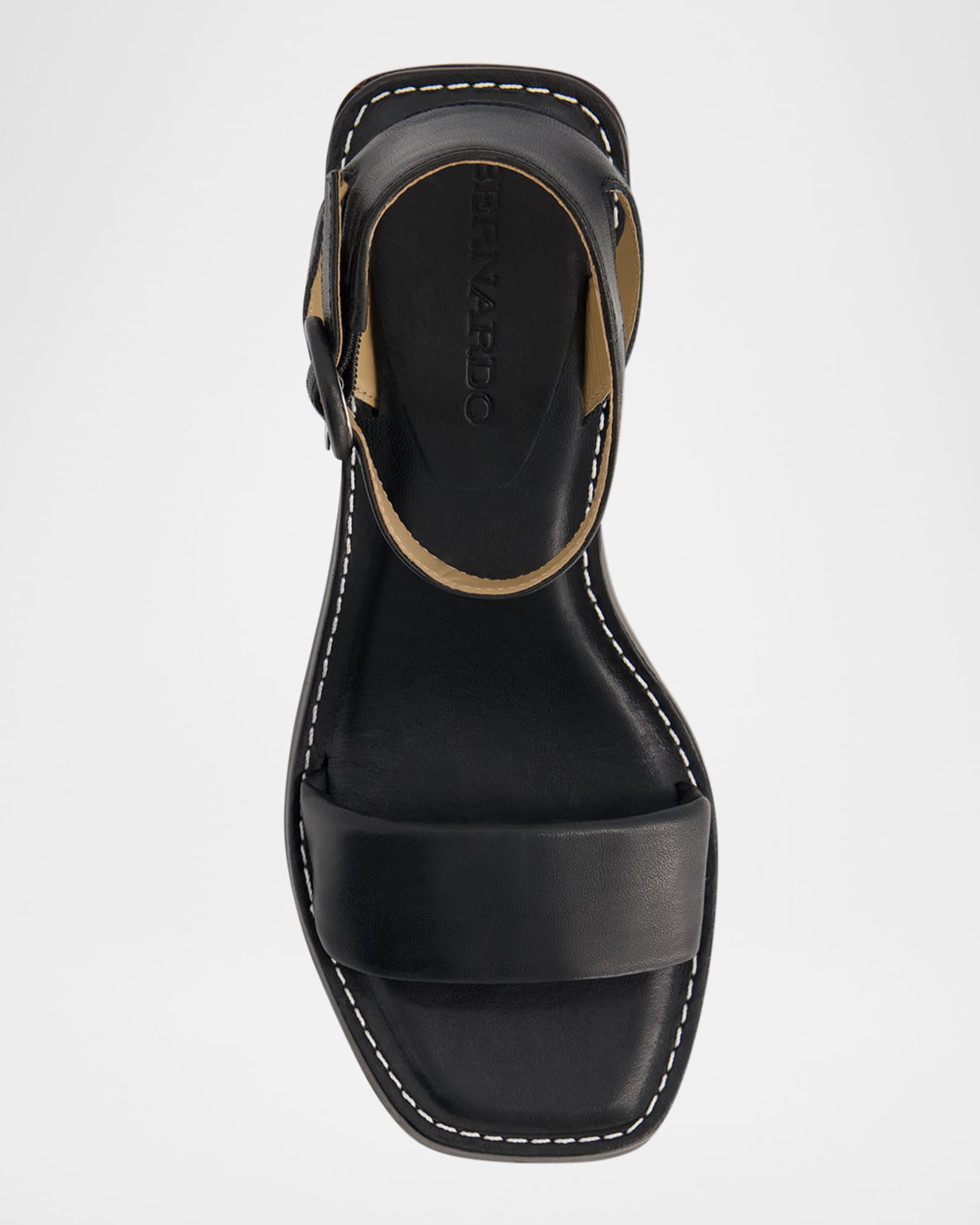 Bernardo Brisi Leather Ankle-Strap Sandals | Neiman Marcus