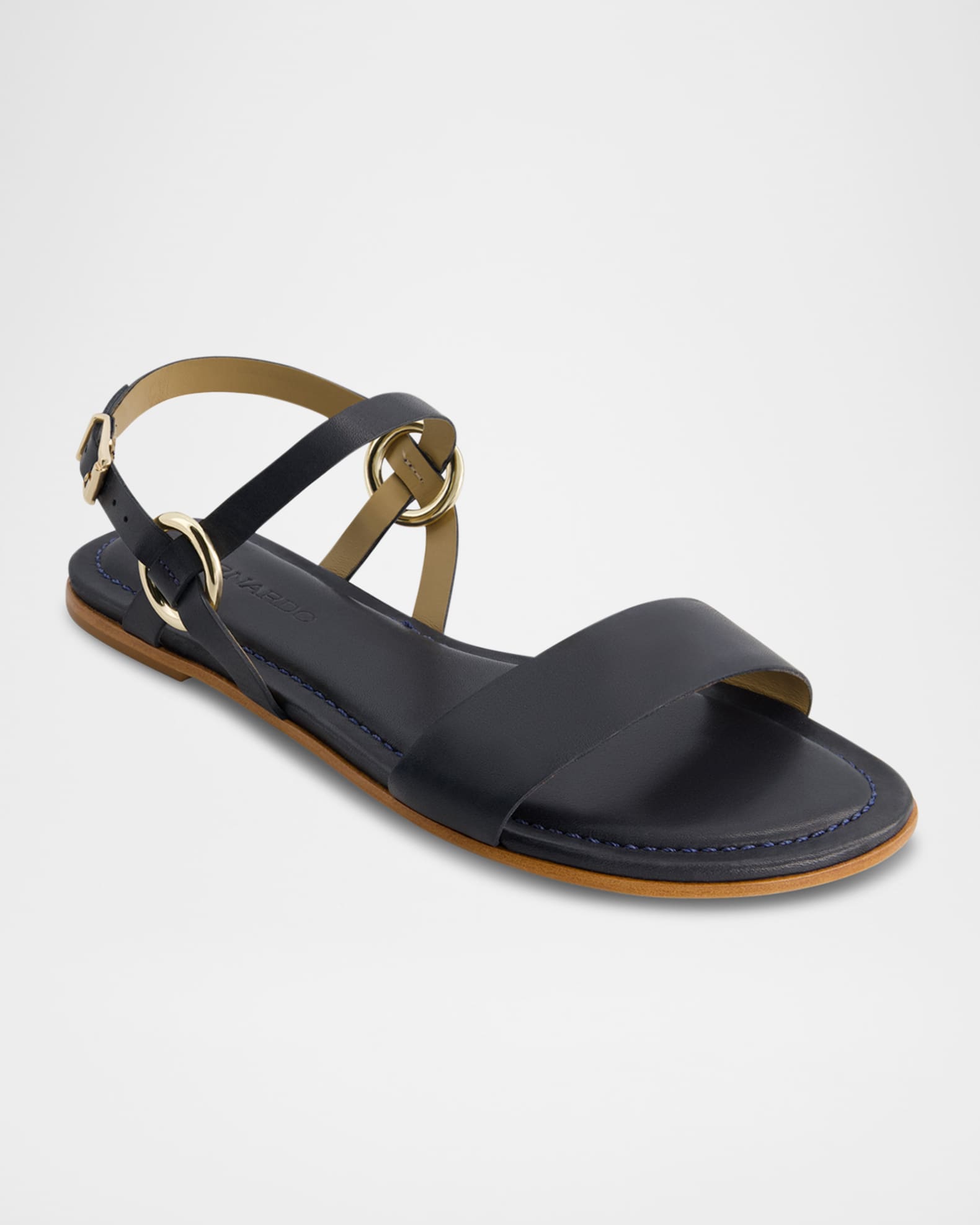 Bernardo Henre Leather Flat Slingback Sandals | Neiman Marcus