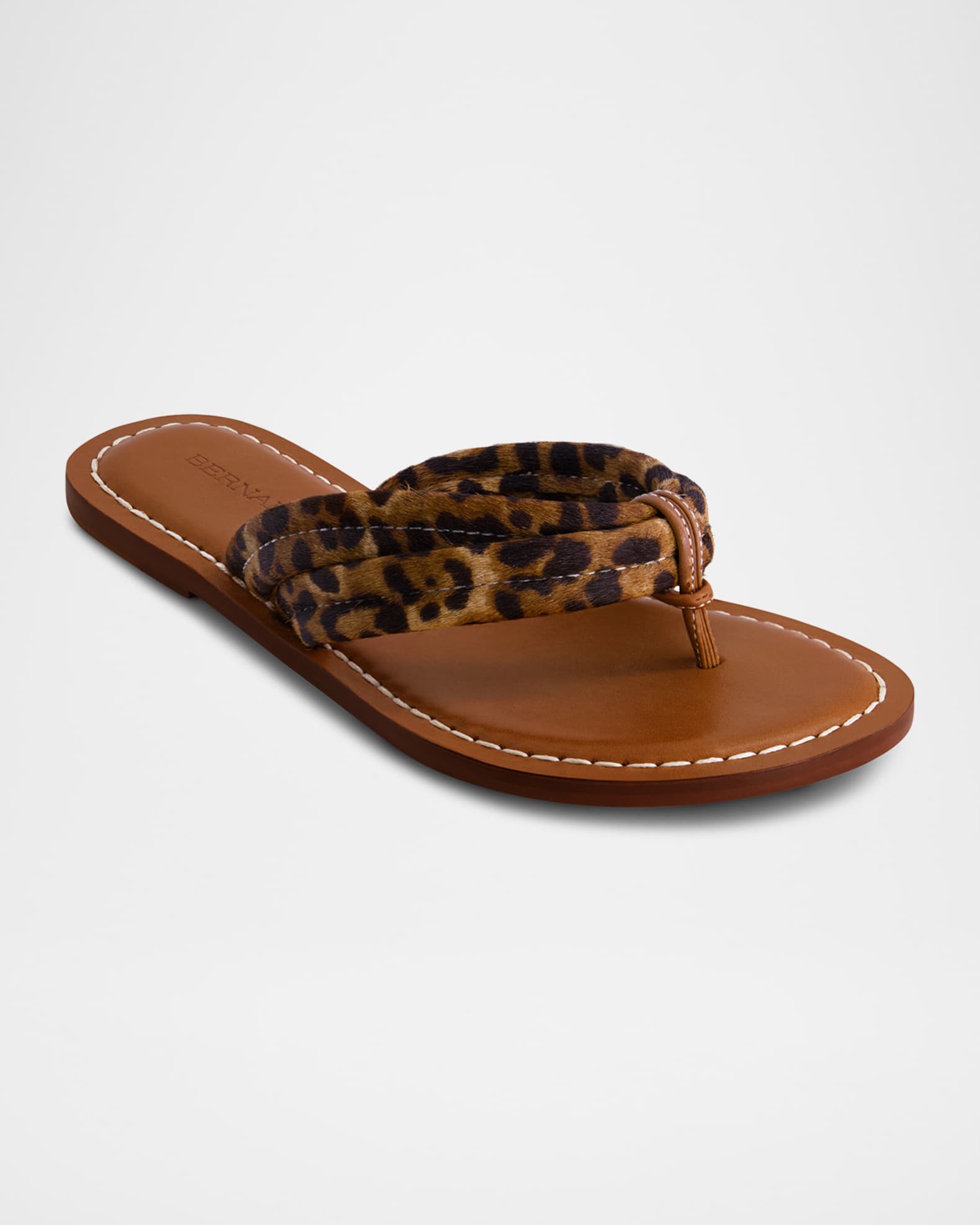 Bernardo Miami Leopard Flat Thong Sandals | Neiman Marcus