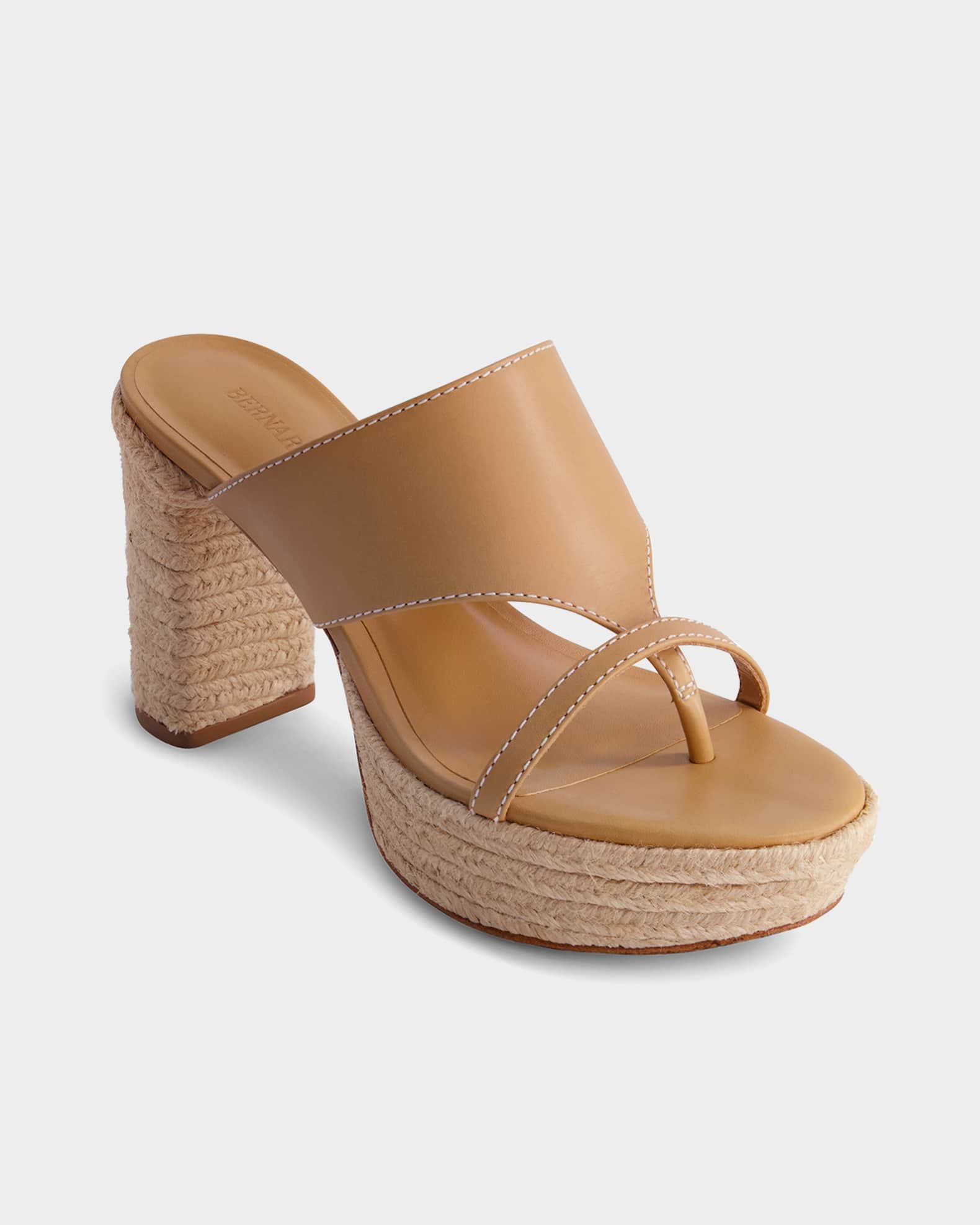 Bernardo 1946 Tera Leather Espadrille Slide Sandals | Neiman Marcus
