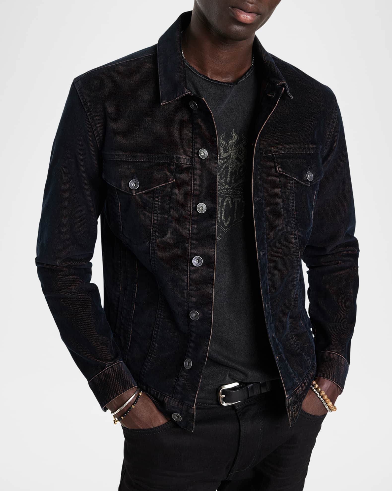 John Varvatos Men's Dallas Denim Jacket | Neiman Marcus