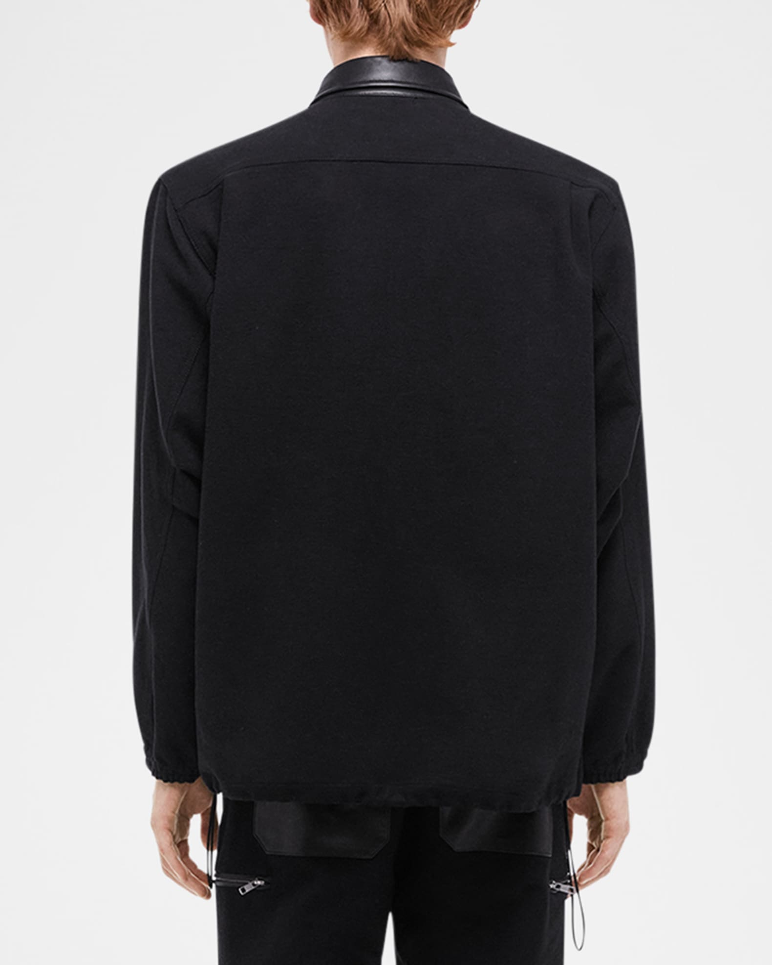 Helmut Lang Men's Cotton and Leather Hunting Jacket | Neiman Marcus