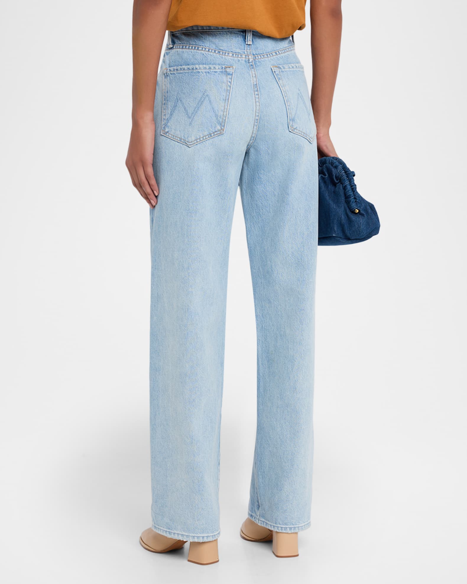 MOTHER The Dodger Button Hover Cuff Jeans | Neiman Marcus