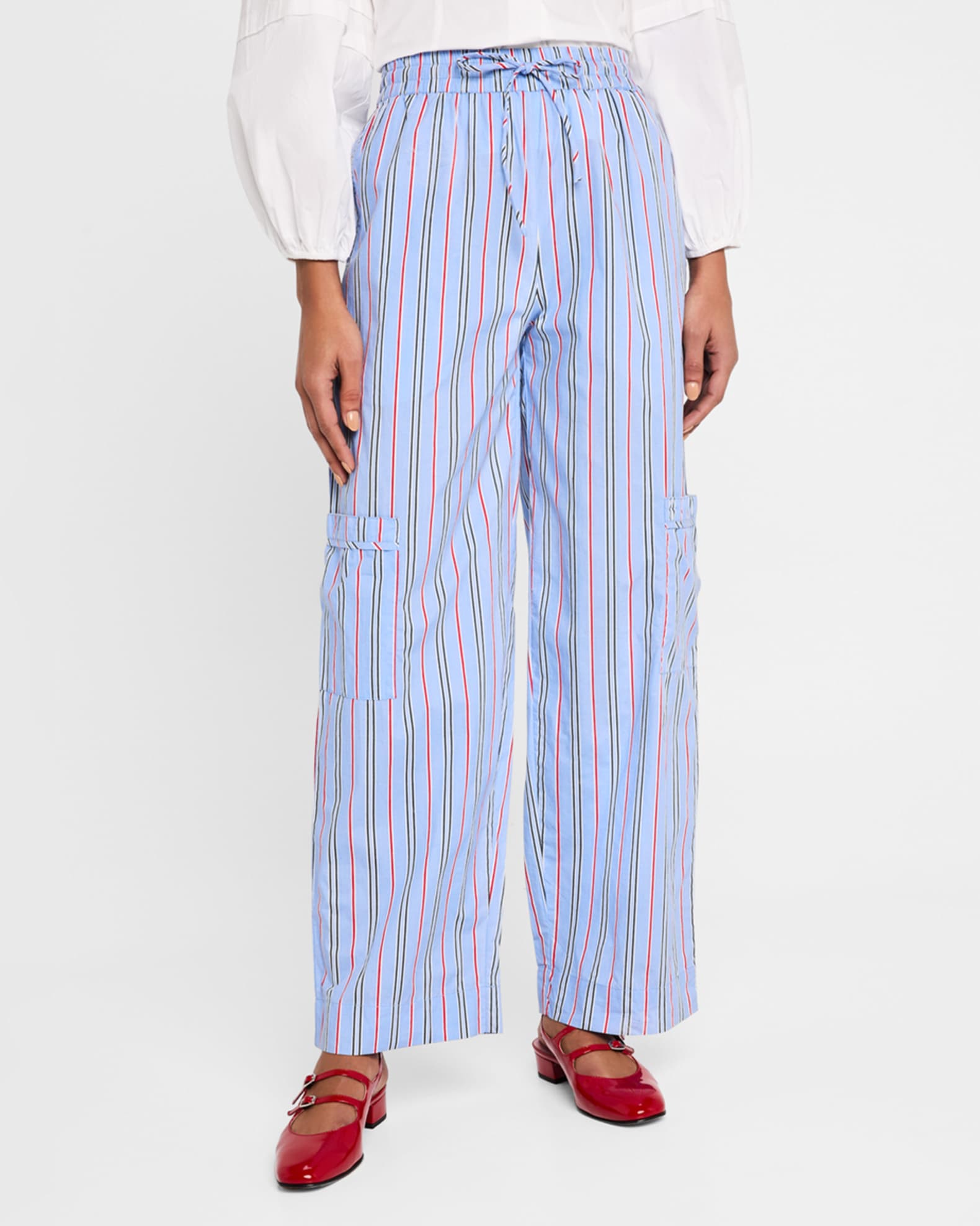 Damson Madder Harrison Stripe Drawstring Pants | Neiman Marcus
