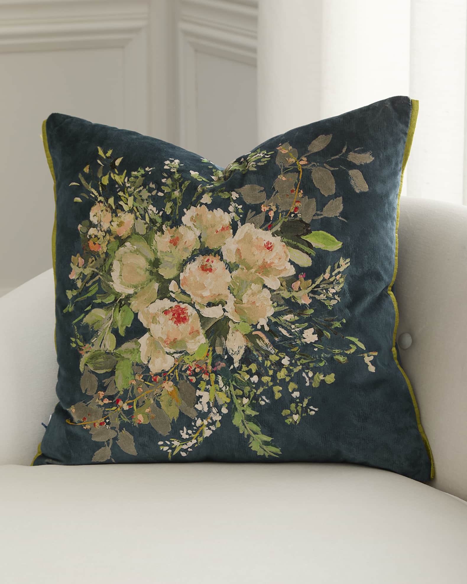 Designers Guild Margaretta Velours Decorative Pillow, 22" Square ...