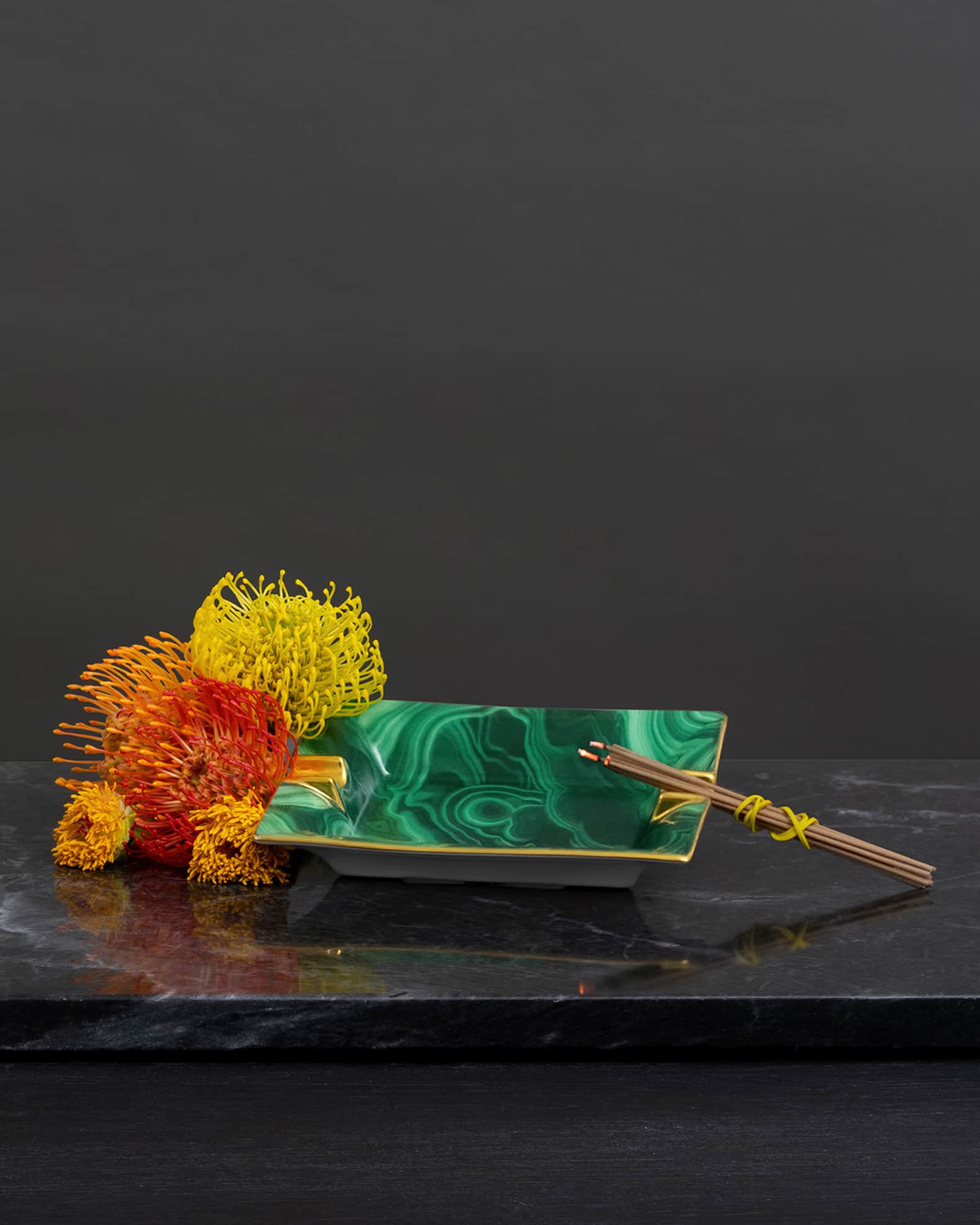 L'Objet Malachite Ashtray | Neiman Marcus
