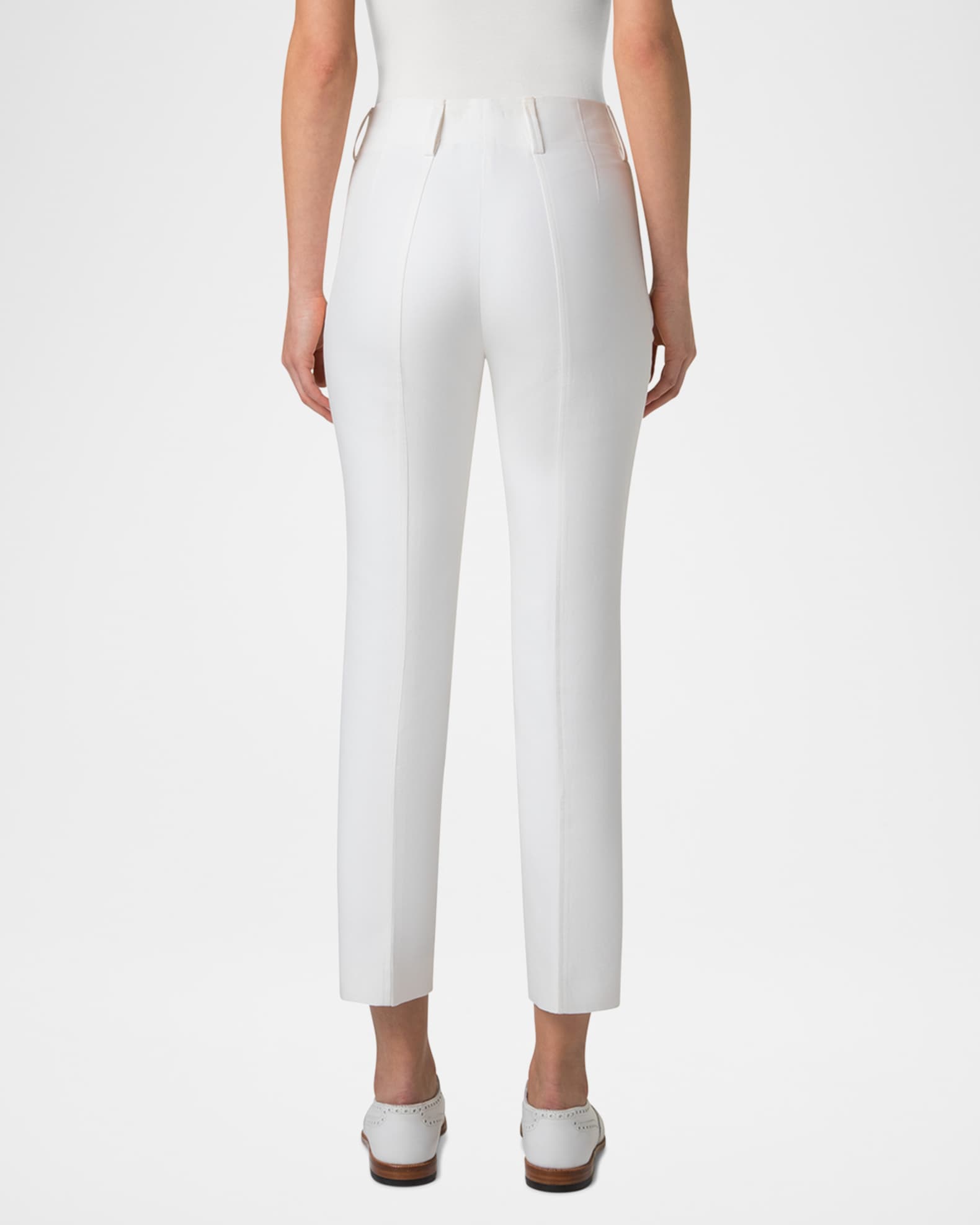 Akris Connor Cotton-Silk Slim-Leg Ankle Pants | Neiman Marcus