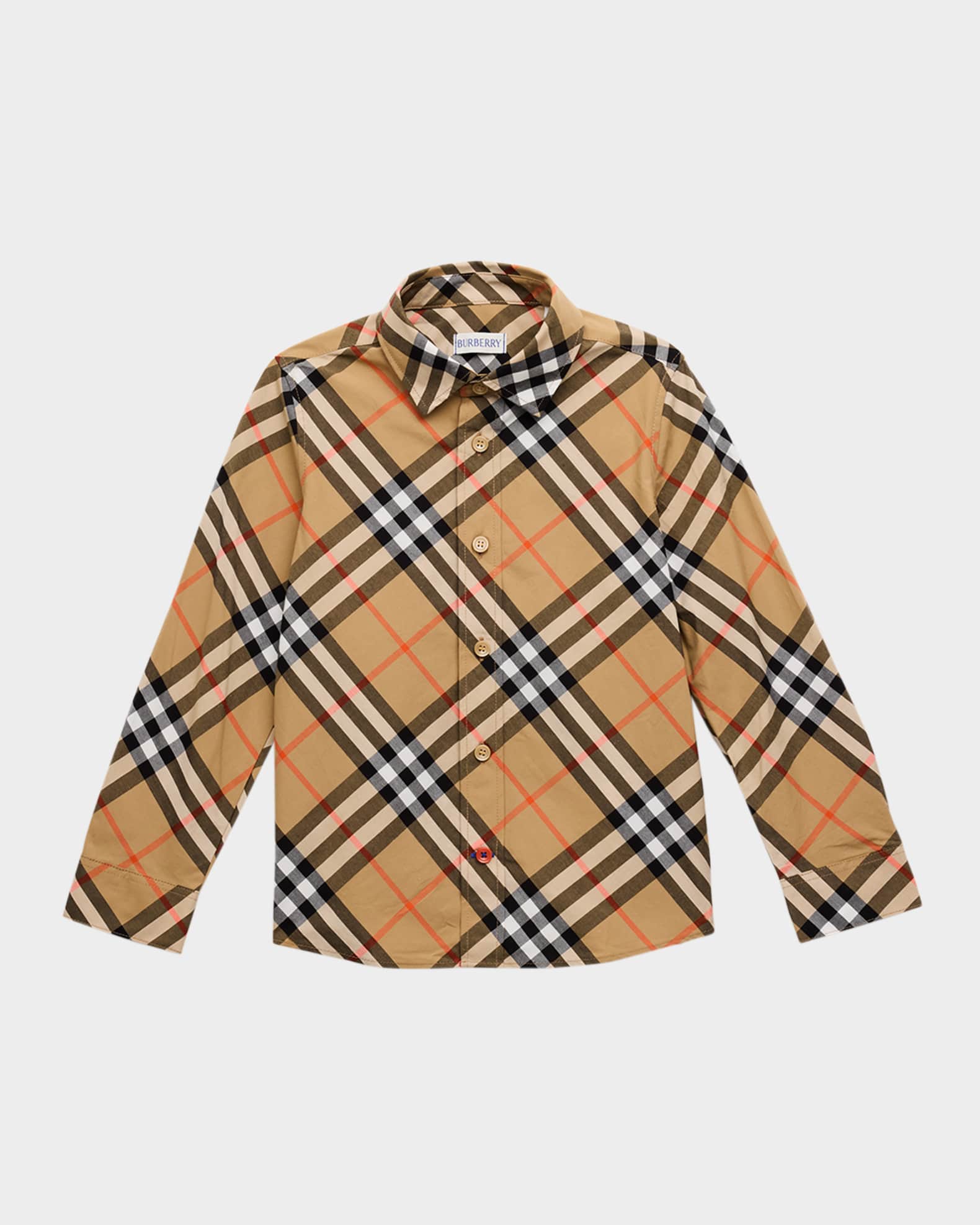 Burberry Boy's Owen Check-Print Shirt, Size 3-14 | Neiman Marcus