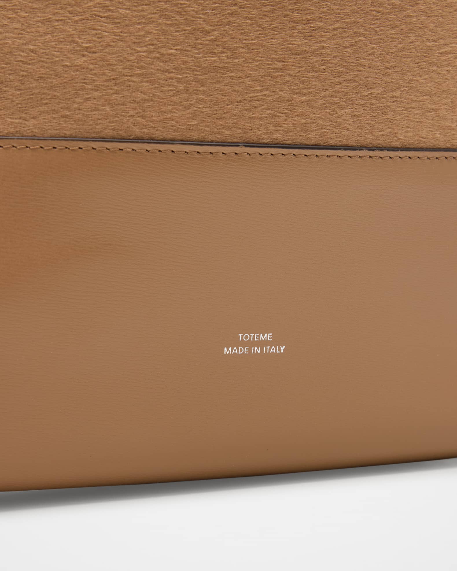 Toteme Belted Wool & Leather Tote Bag | Neiman Marcus