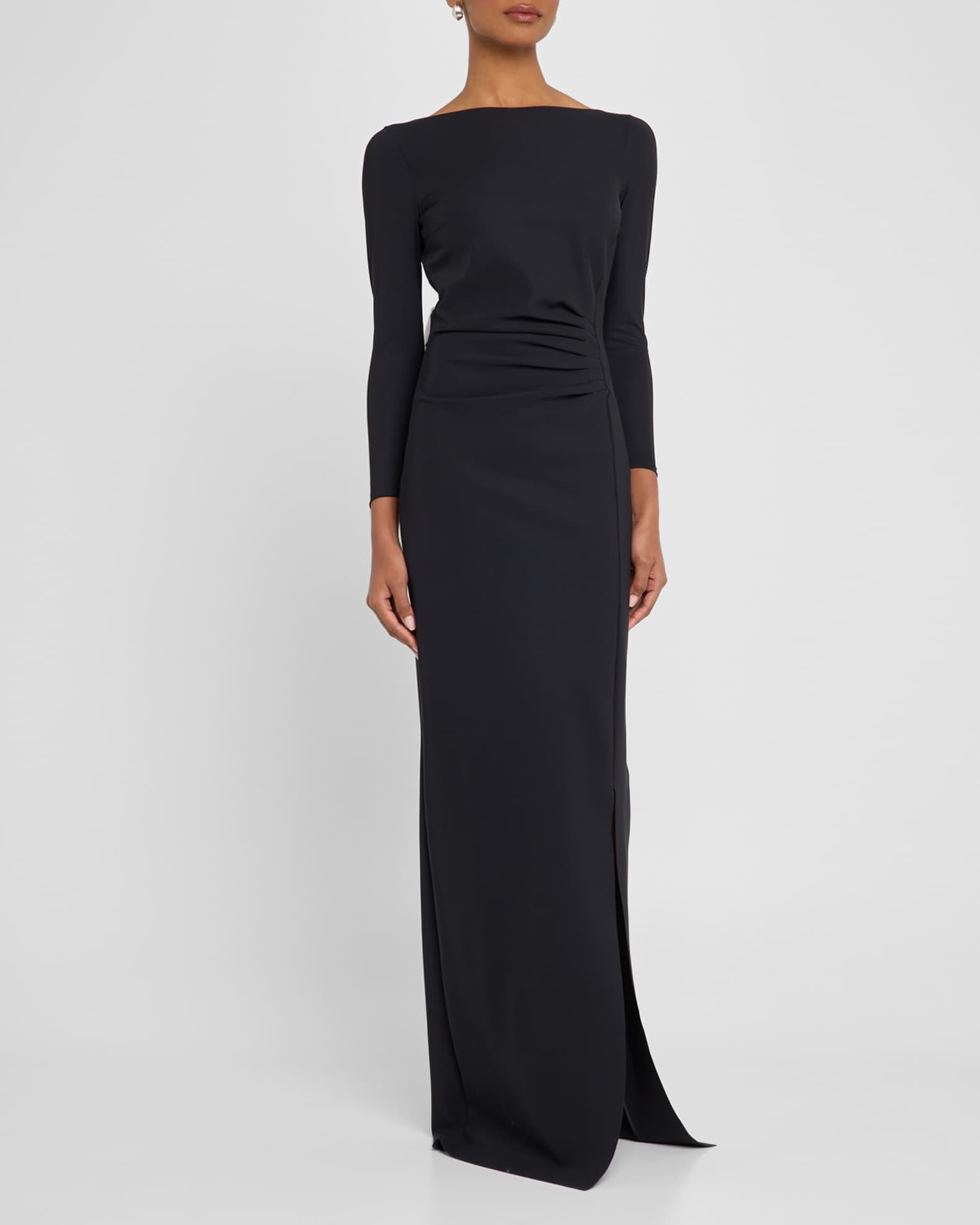 Chiara Boni La Petite Robe Brestina Bateau-Neck Bow Column Gown ...