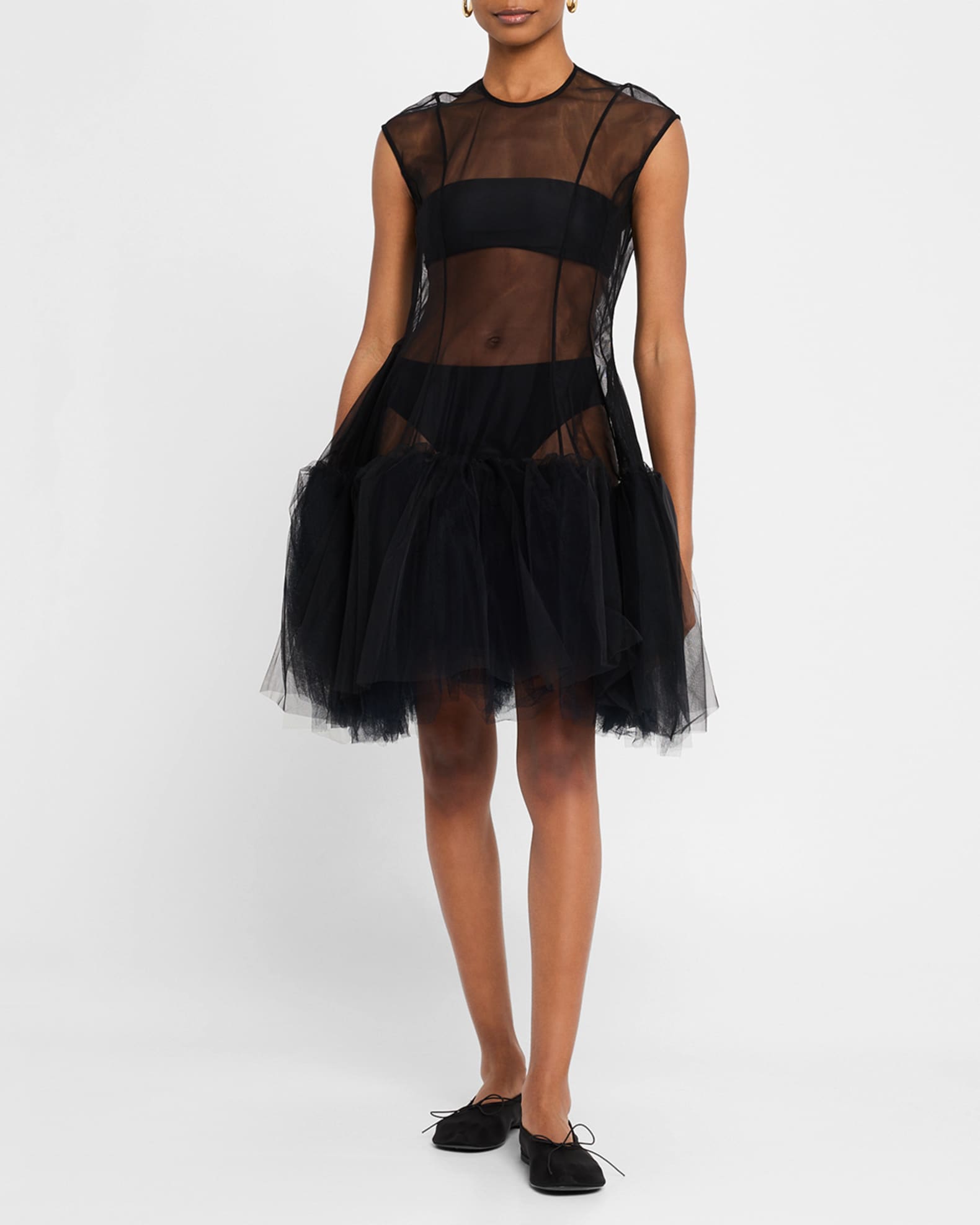 Simone Rocha Cap-Sleeve Ballet Tutu Dress | Neiman Marcus