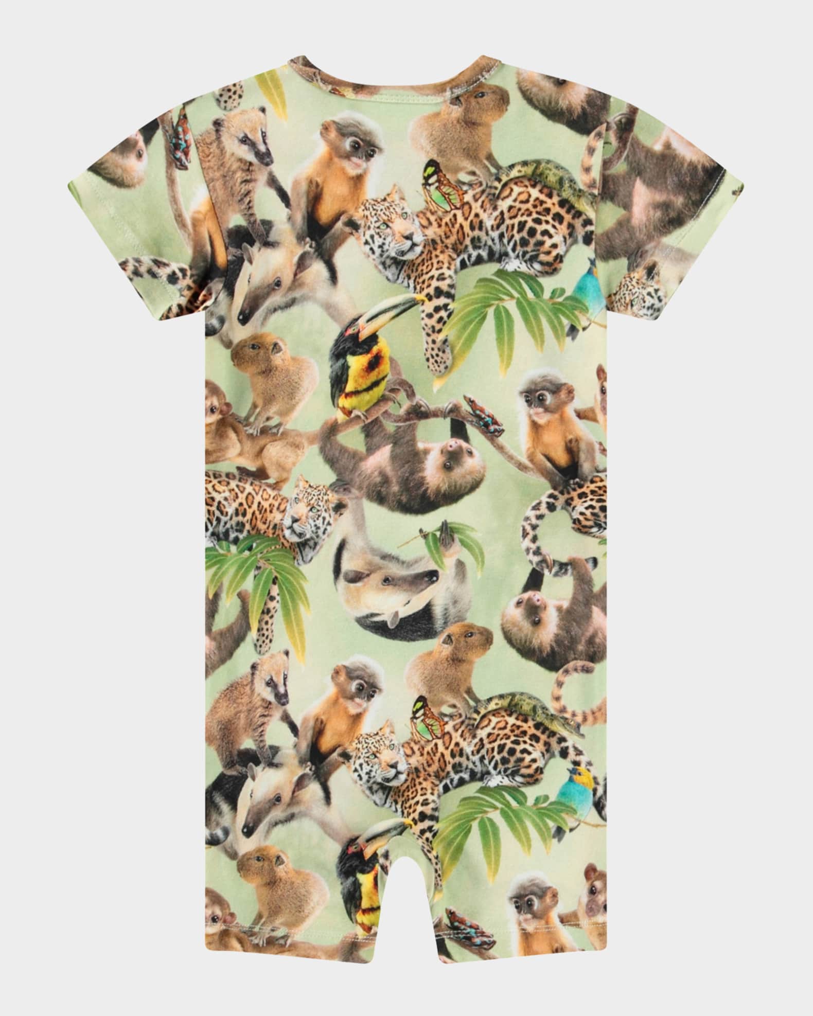 Molo Boy's Finn Animal-Print Shortall, Size 3M-12M | Neiman Marcus