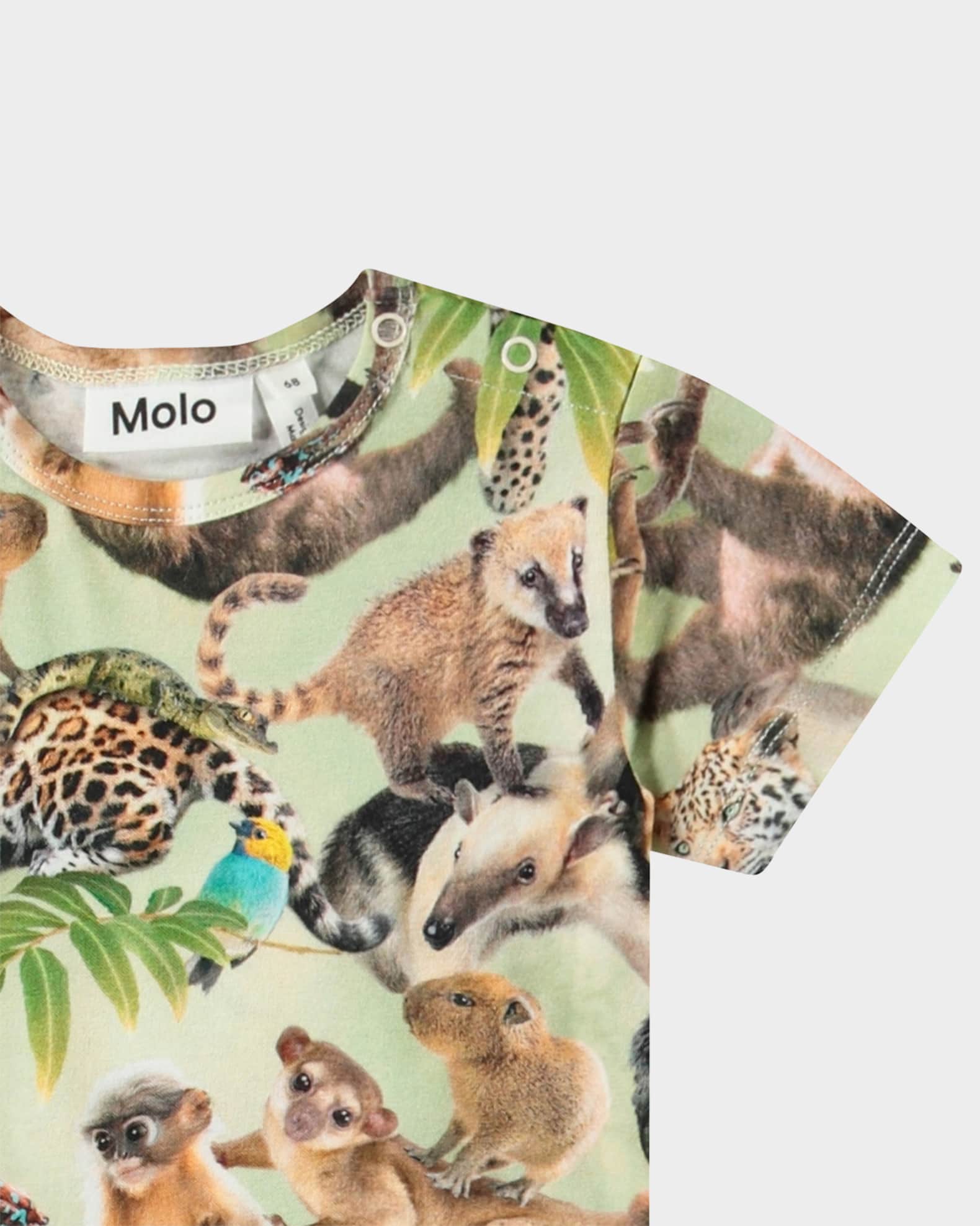 Molo Boy's Finn Animal-Print Shortall, Size 3M-12M | Neiman Marcus