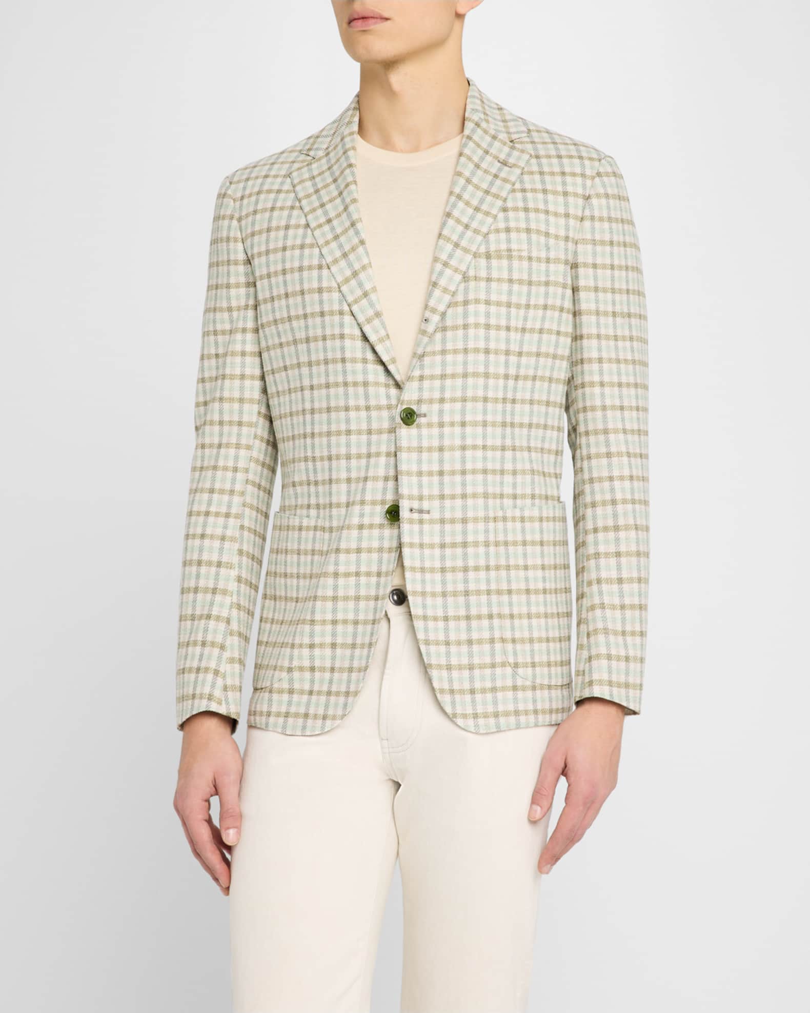 Sartorio Men's Small Check Sport Coat | Neiman Marcus