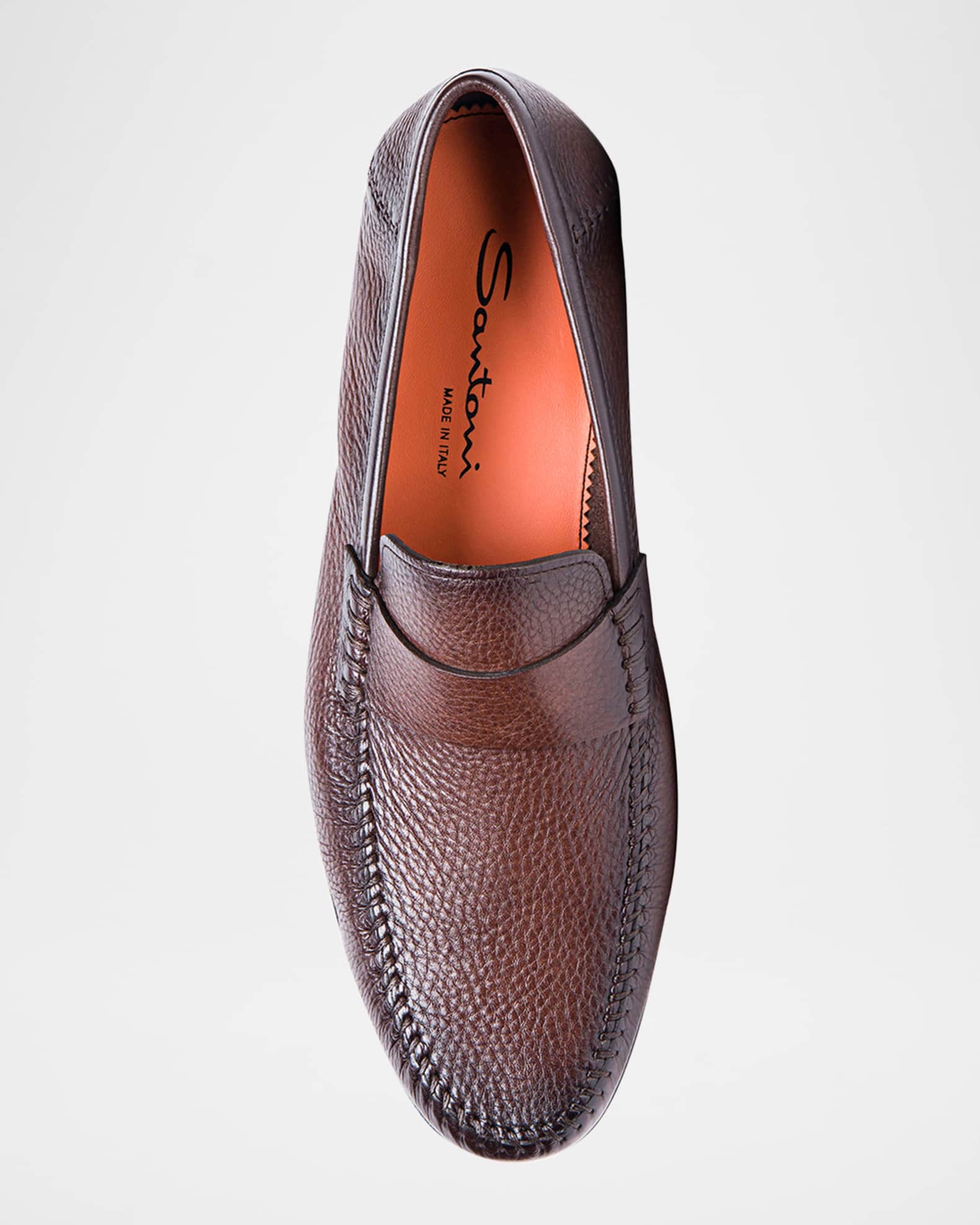Santoni Men's Paine Soft Leather Loafers | Neiman Marcus