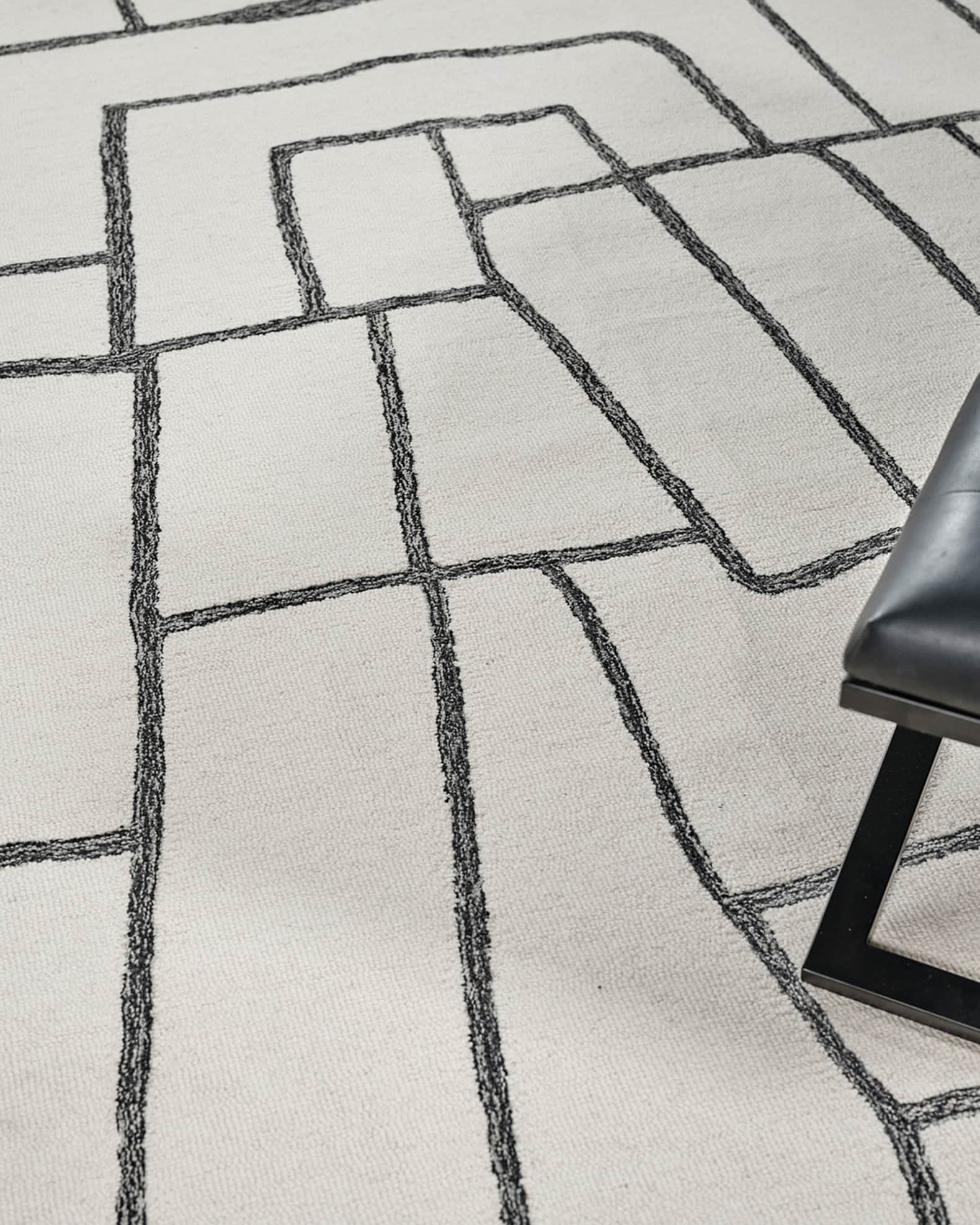 Tangiers Hand-Tufted Ivory/Black Rug Collection | Neiman Marcus